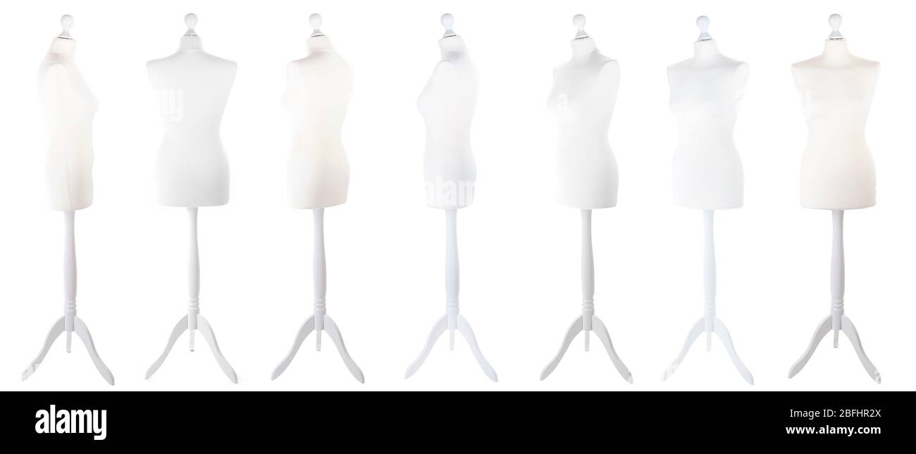 Female mannequin from different angles isolated on white Stock Photo ...