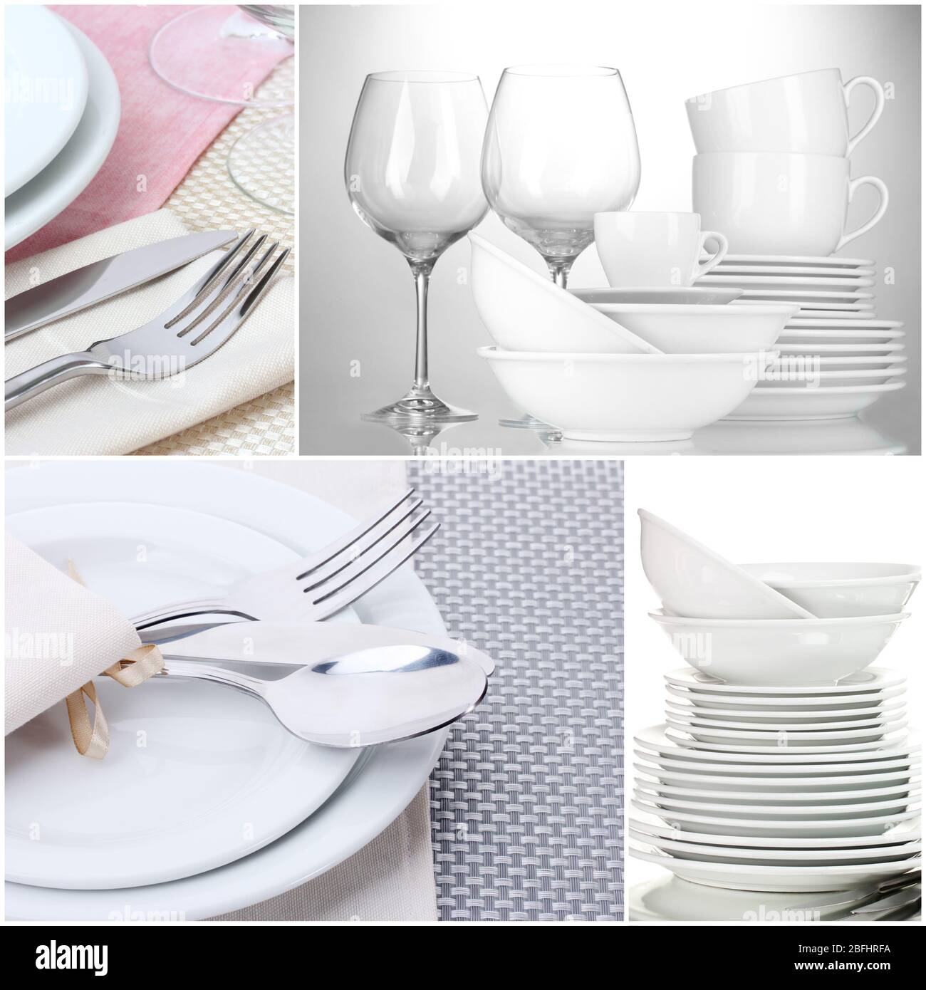 Tableware collage hi-res stock photography and images - Alamy
