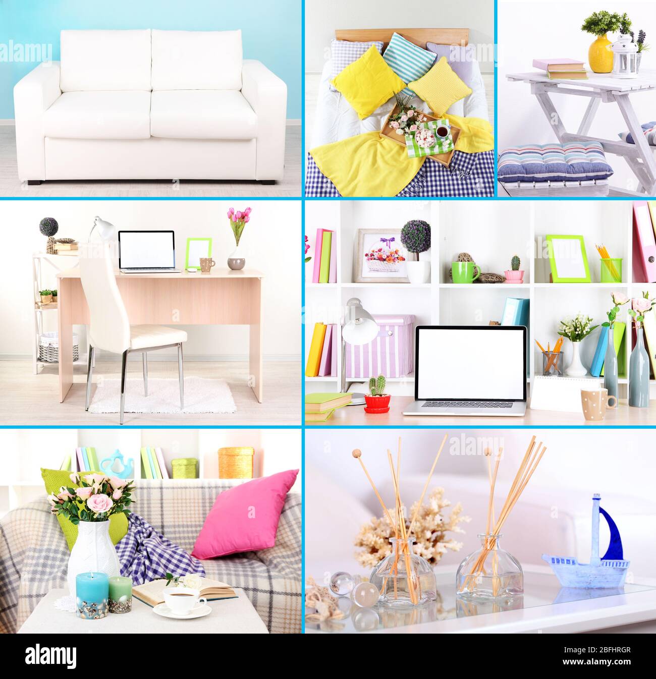 Collage of interior design Stock Photo - Alamy