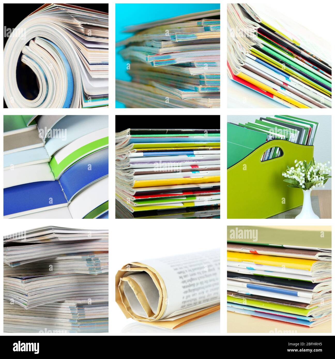 Person reading stack of magazines hi-res stock photography and images ...