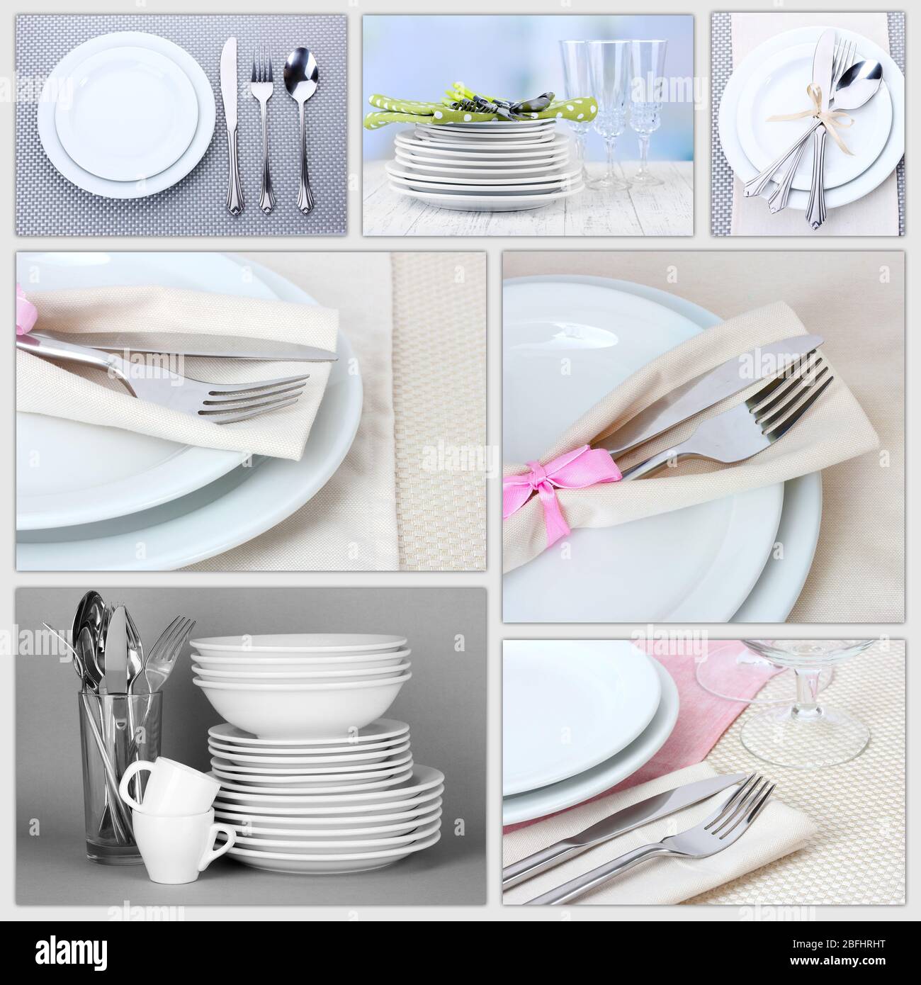 Tableware collage hi-res stock photography and images - Alamy