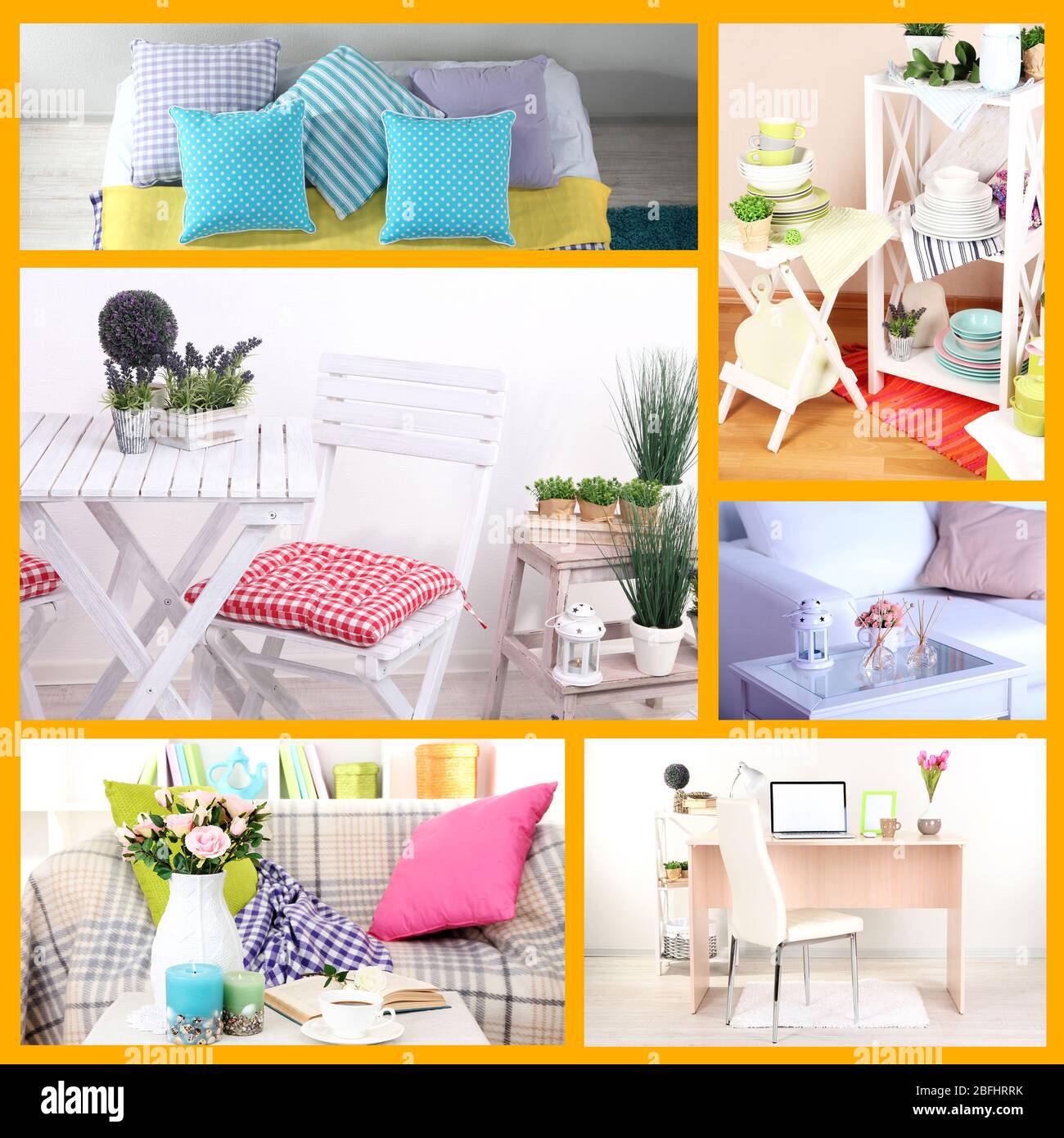 Collage of interior design Stock Photo - Alamy