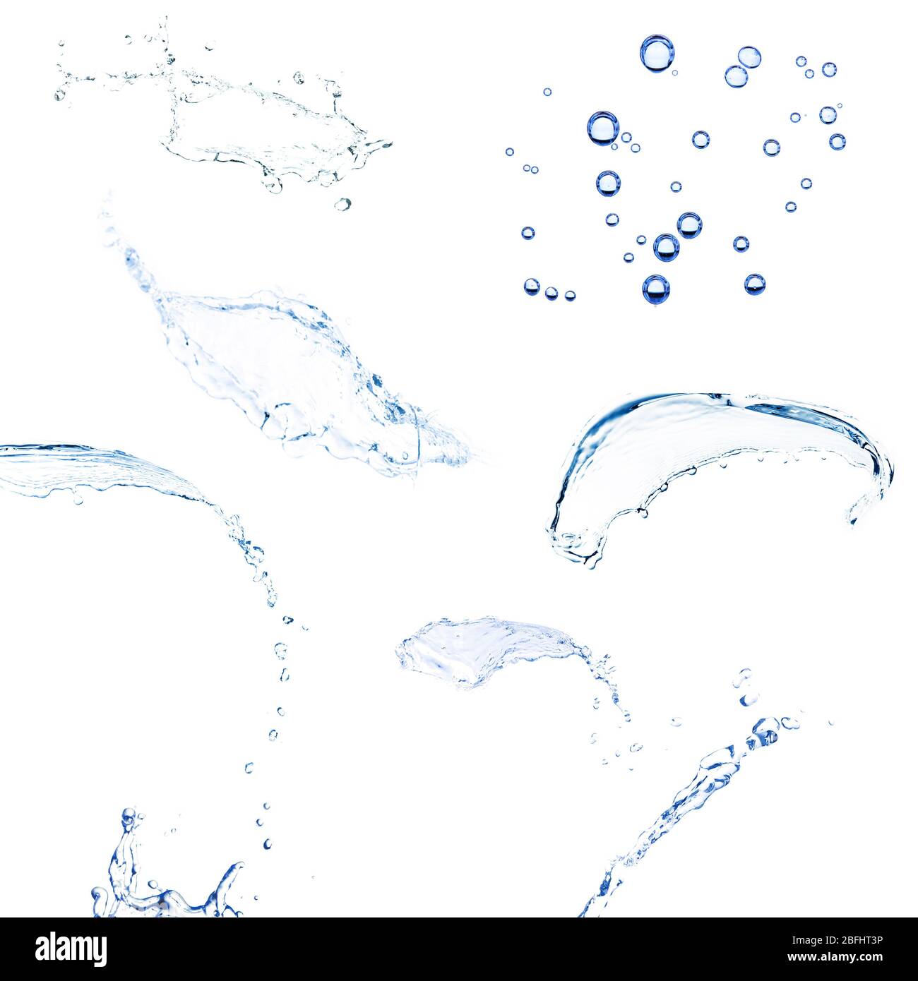 Water splashing collage, isolated on white Stock Photo - Alamy