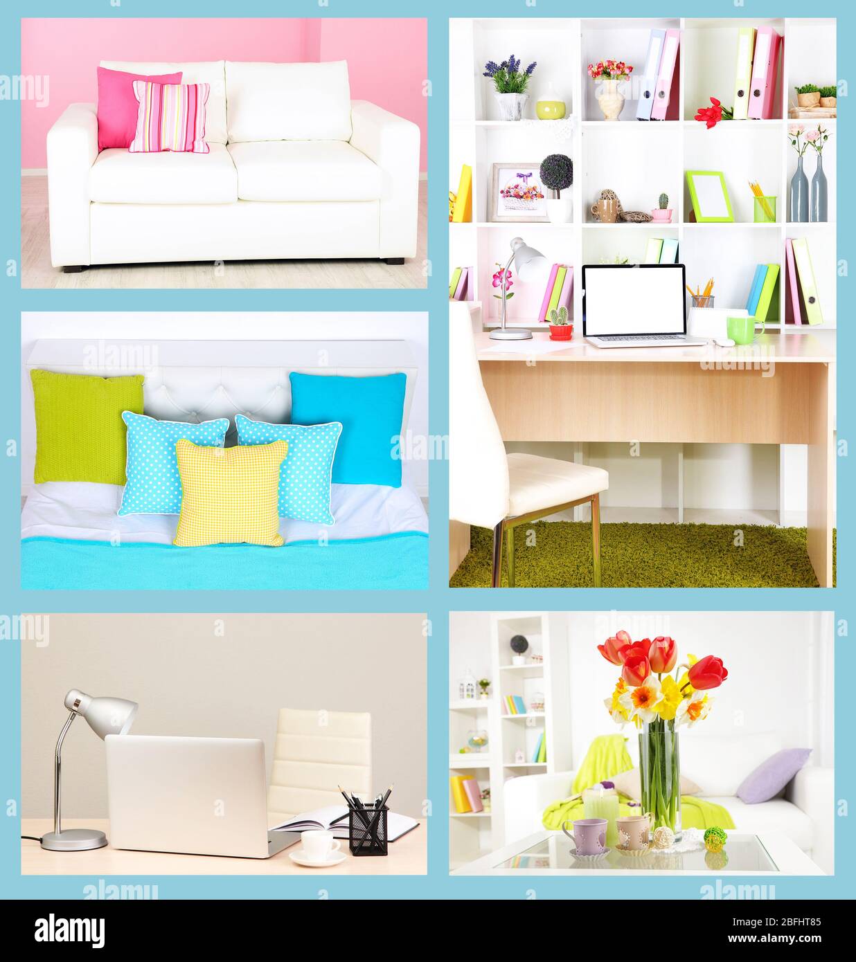 Collage of interior design Stock Photo - Alamy