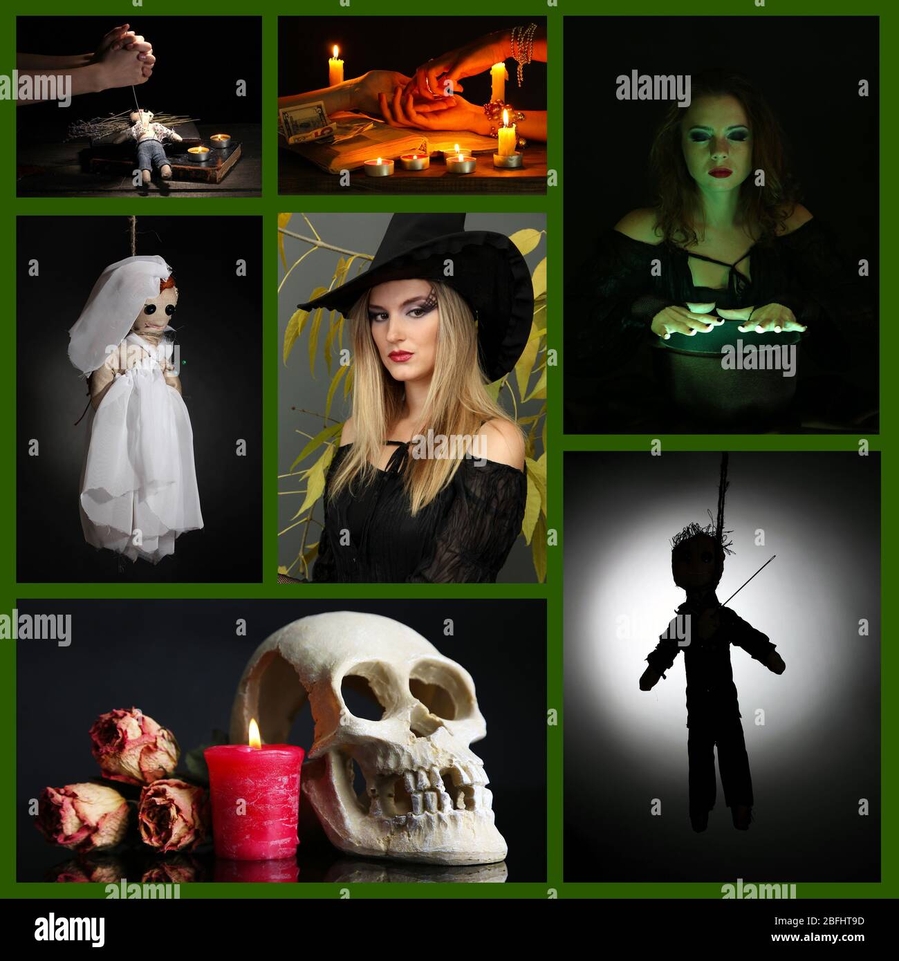 Dark magic and witch collage Stock Photo - Alamy