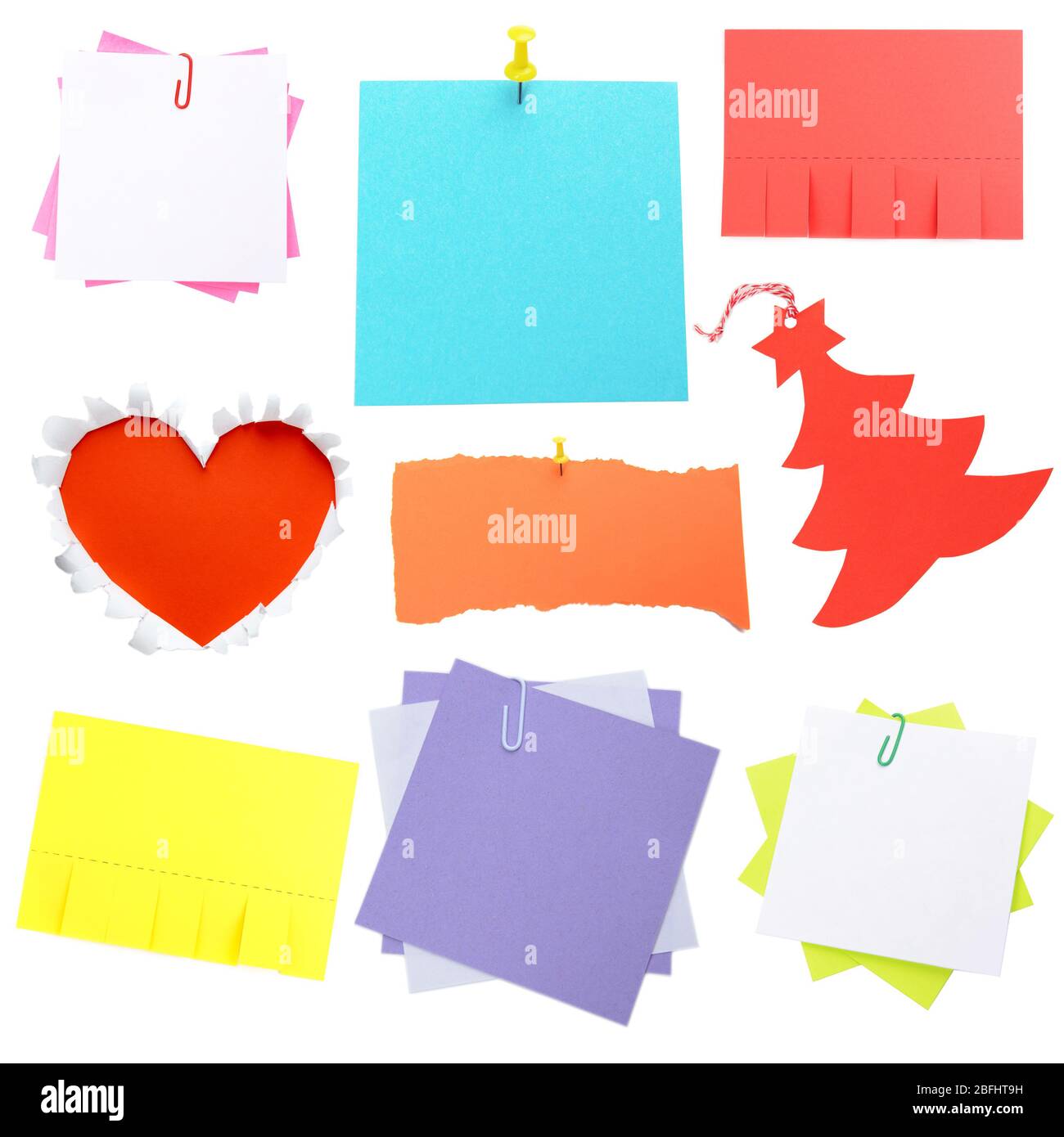 Collage of different kind of paper Stock Photo - Alamy