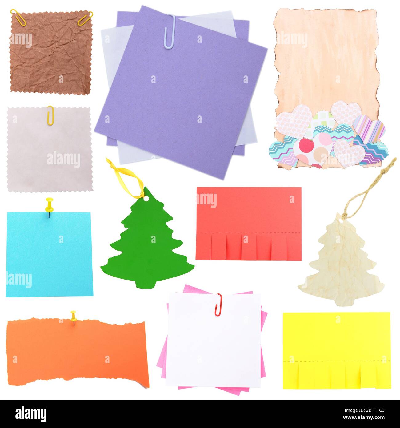 Collage of different kind of paper Stock Photo - Alamy