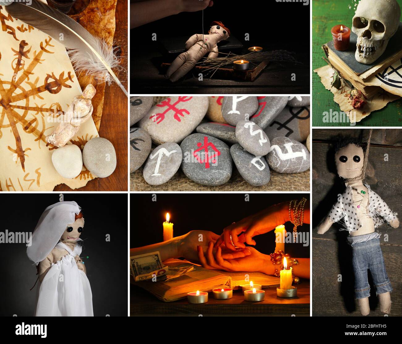 Dark magic and witch collage Stock Photo - Alamy
