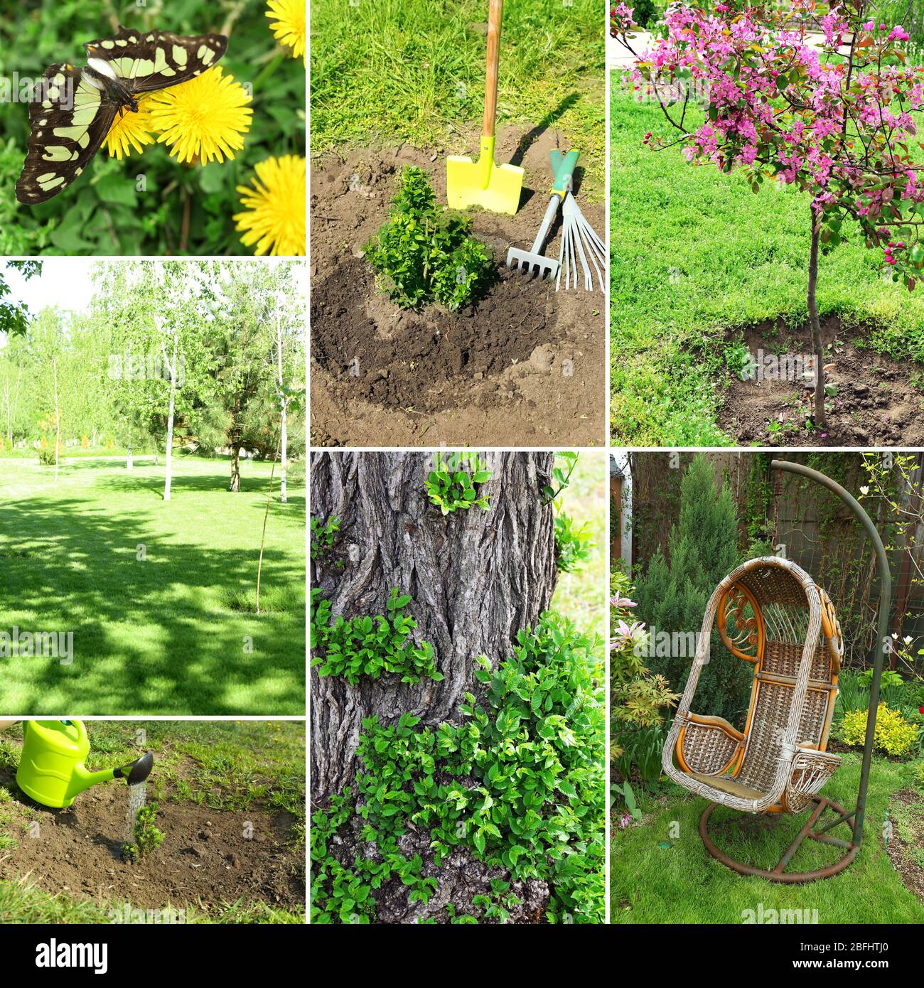 Spring season collage Stock Photo - Alamy