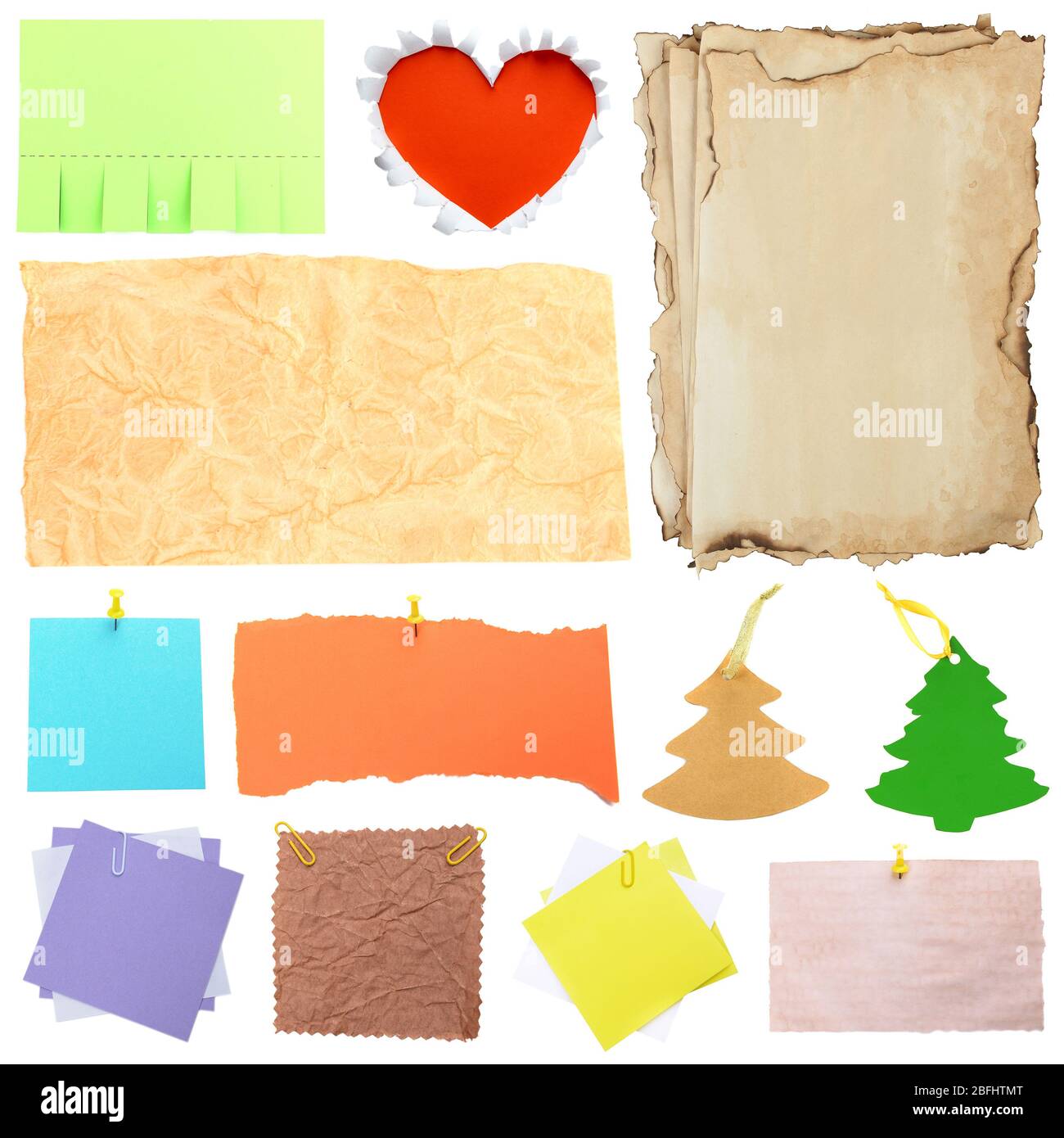 Collage of different kind of paper Stock Photo - Alamy