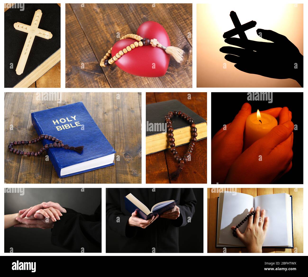 Old holy bible beads candle hi-res stock photography and images - Alamy