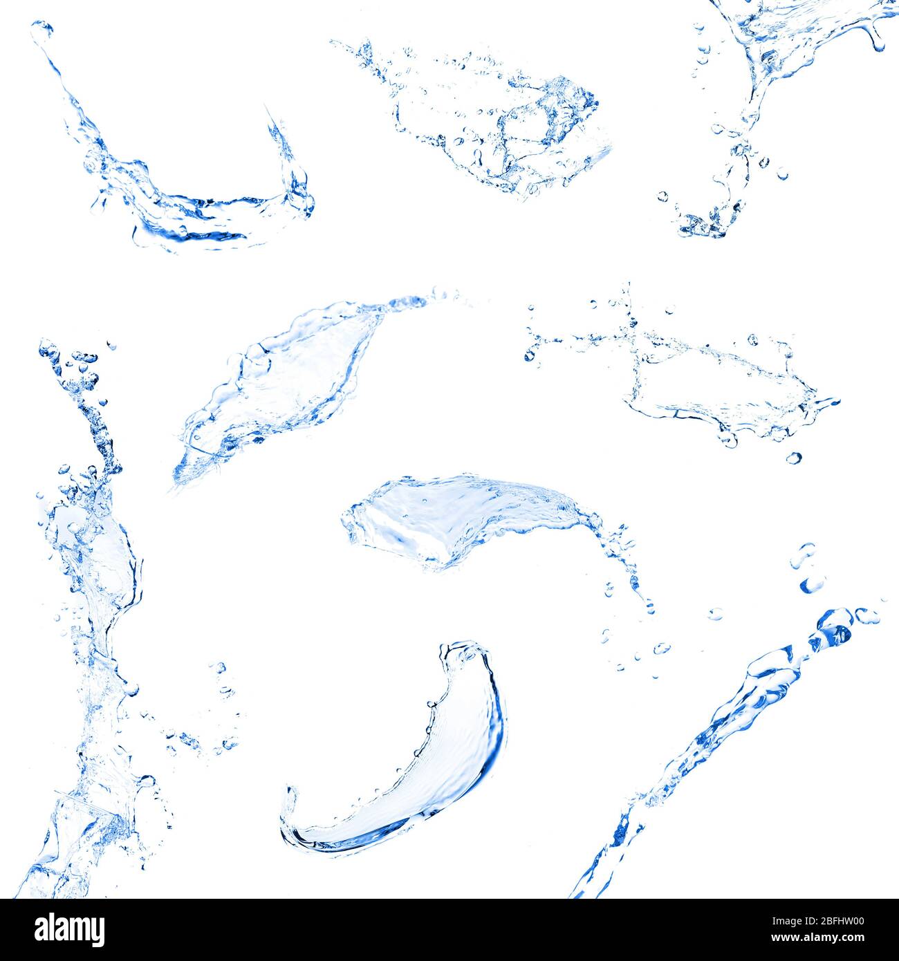 Water splashes isolated on white Stock Photo - Alamy