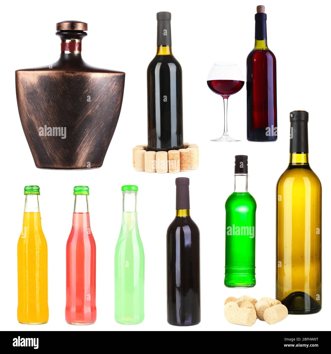 Alcohol collage Cut Out Stock Images & Pictures - Alamy