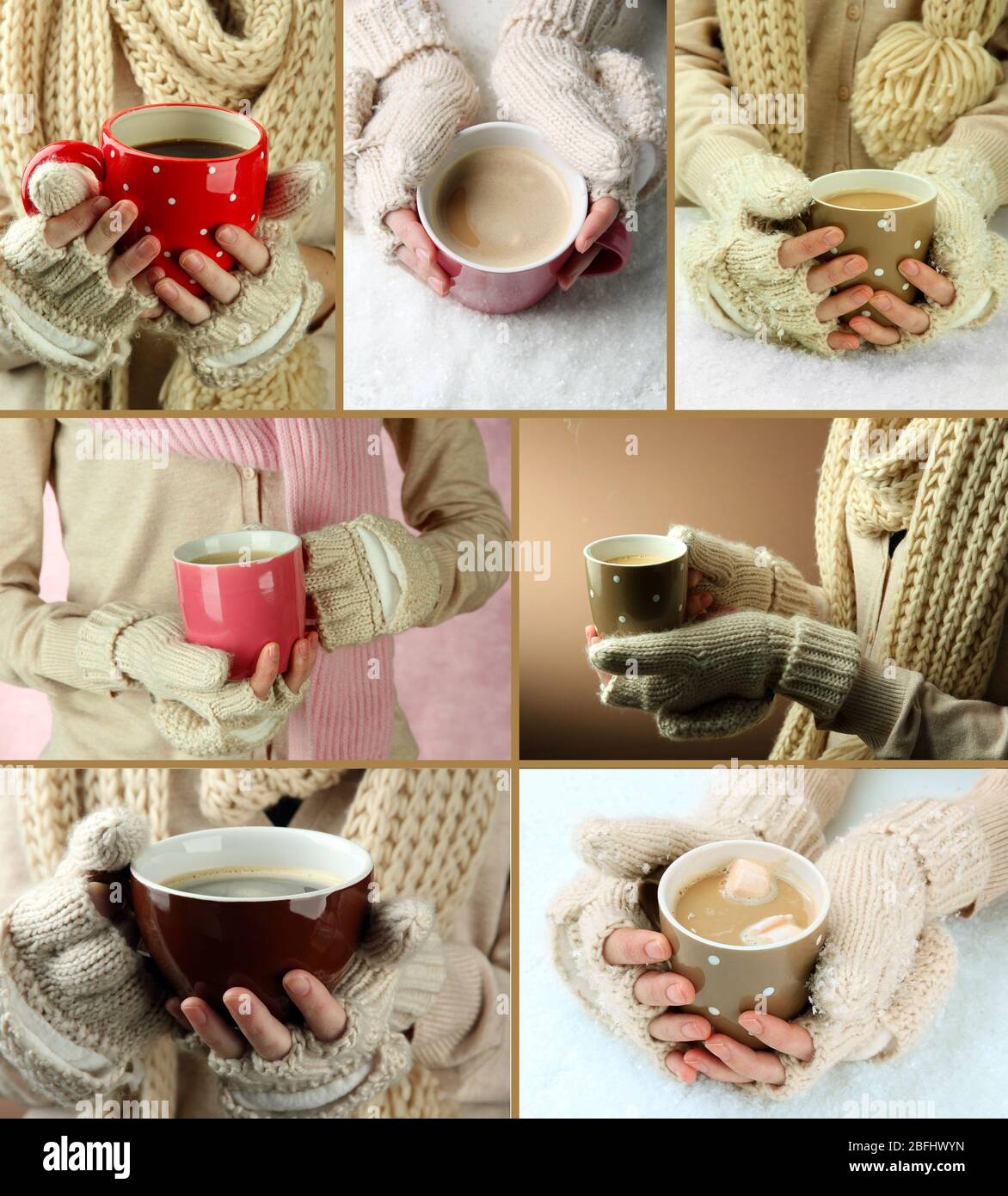 Collage woman in winter hi-res stock photography and images - Alamy