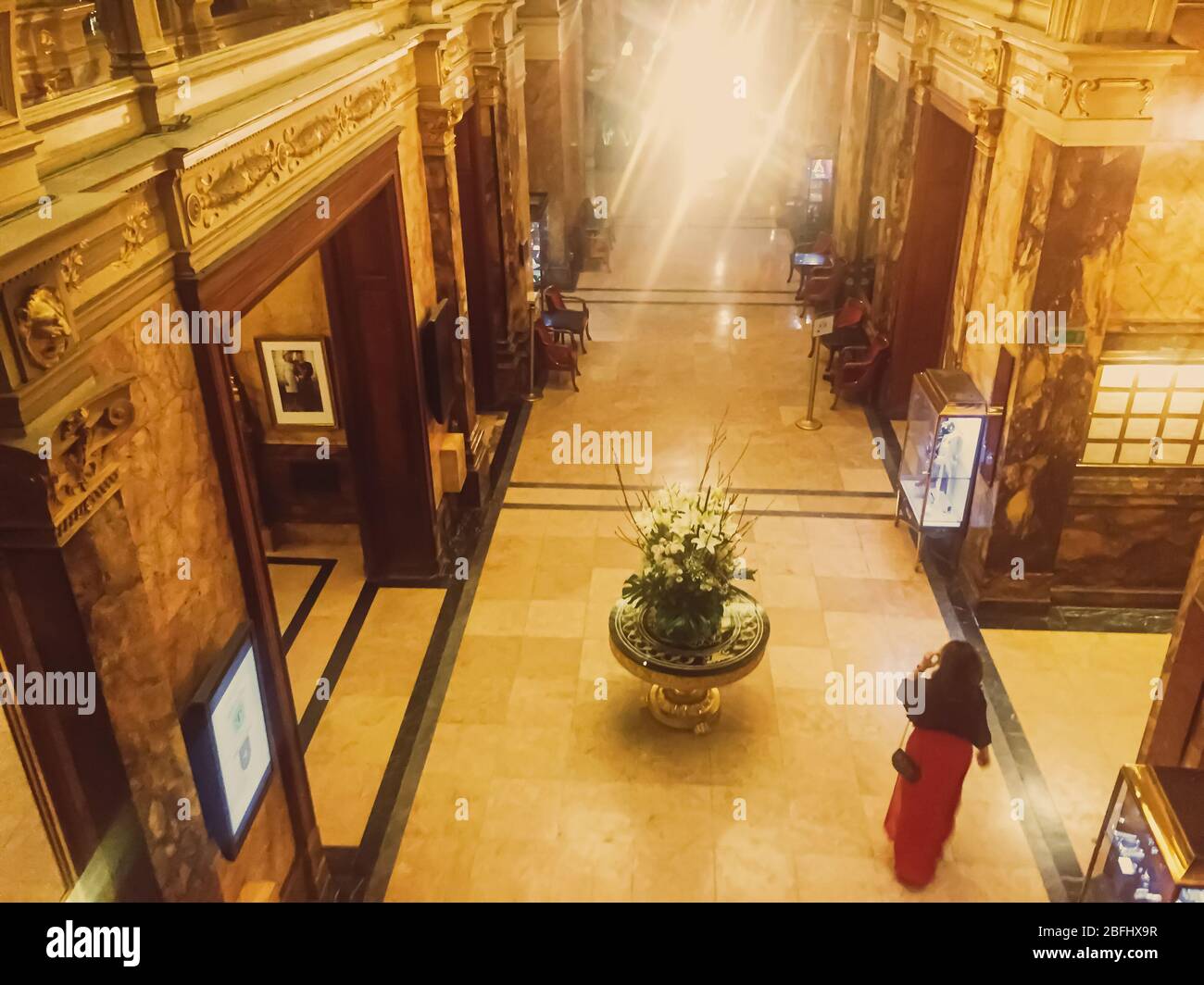 Brussels, Belgium circa January, 2020: Luxury interior design of five ...