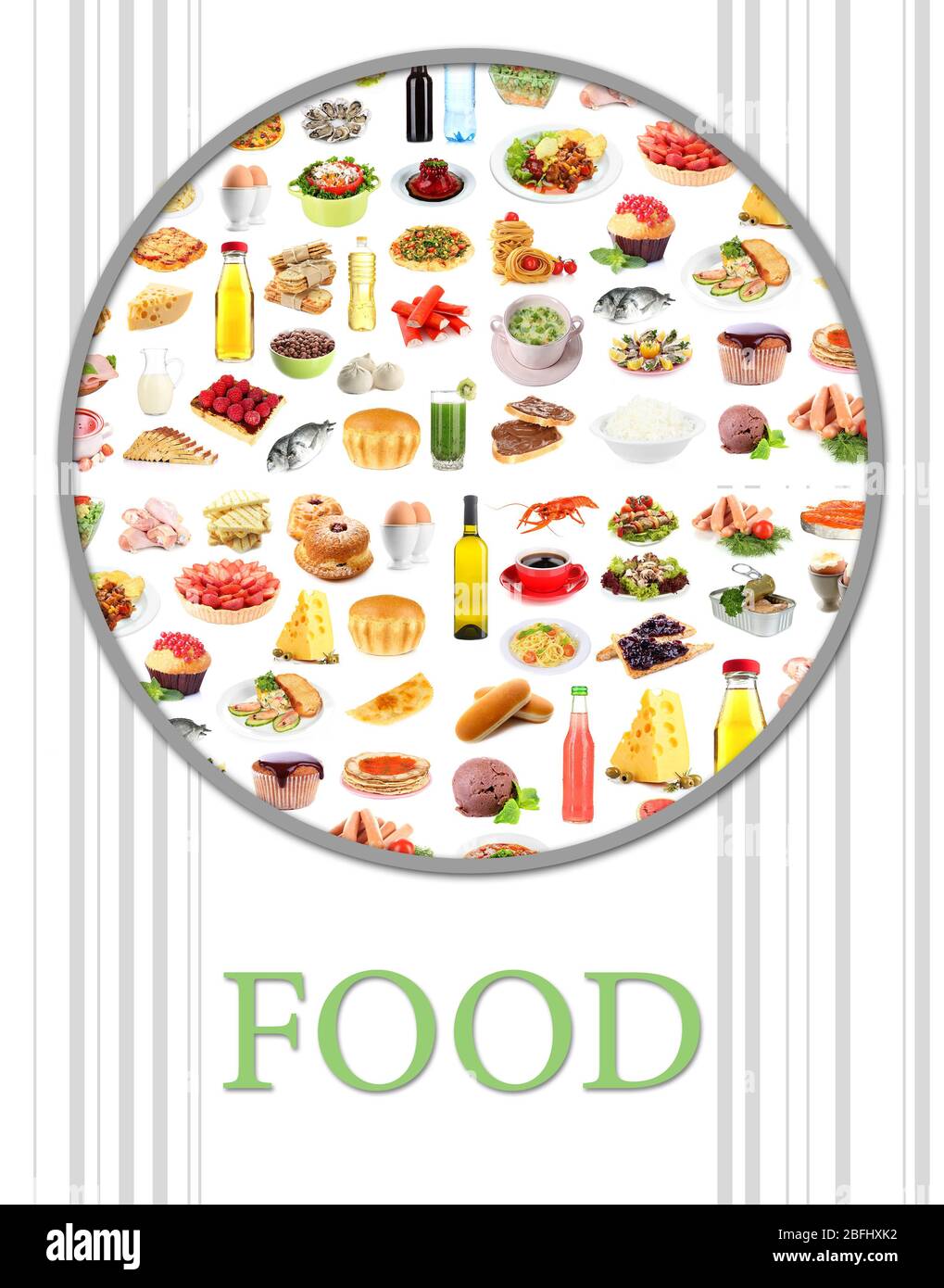 Food and drinks collage Stock Photo - Alamy