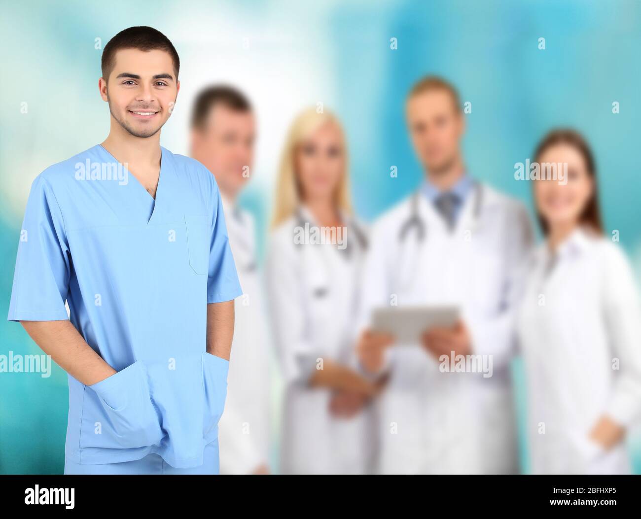 Medical workers in hospital Stock Photo - Alamy