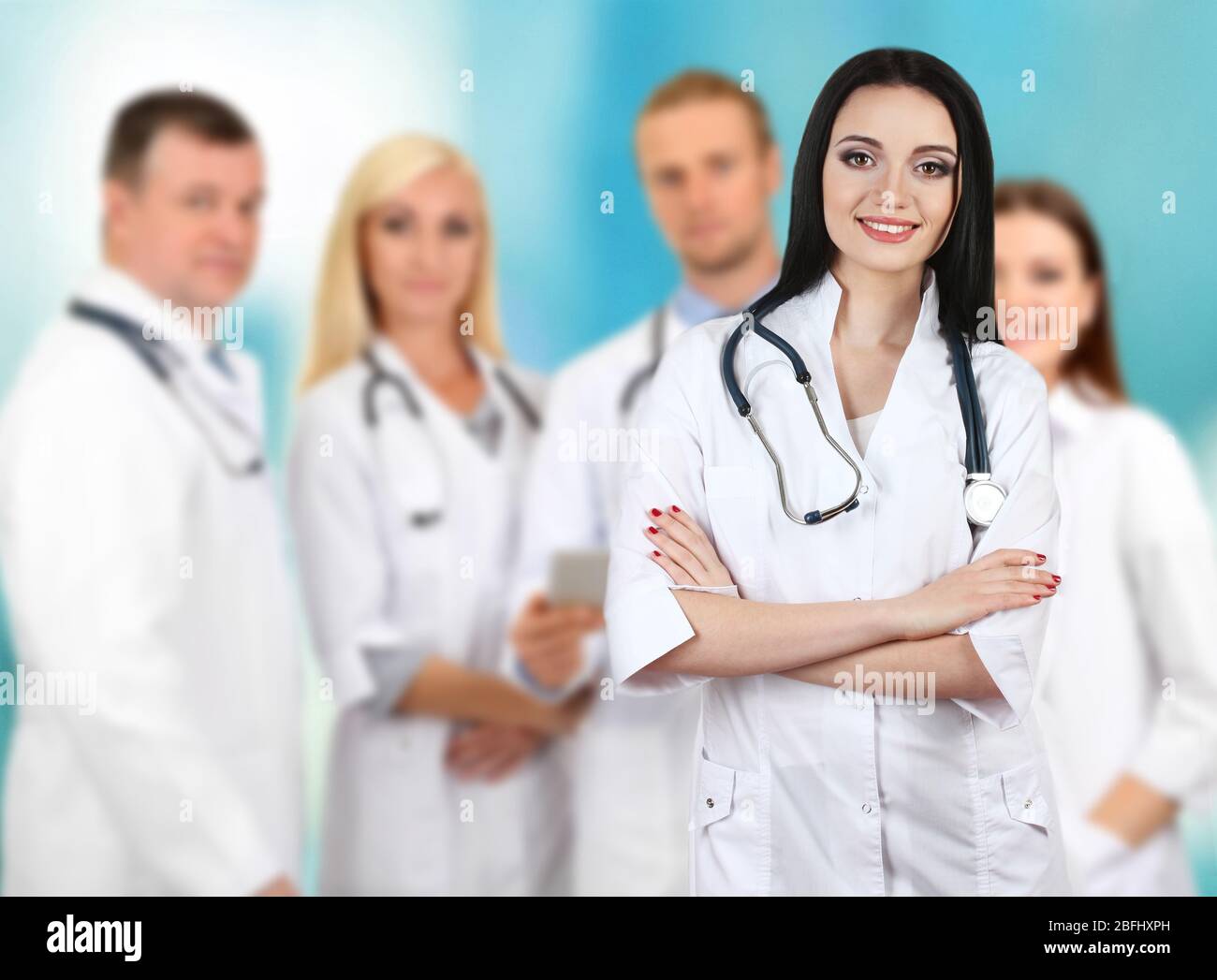 Medical workers in hospital Stock Photo - Alamy