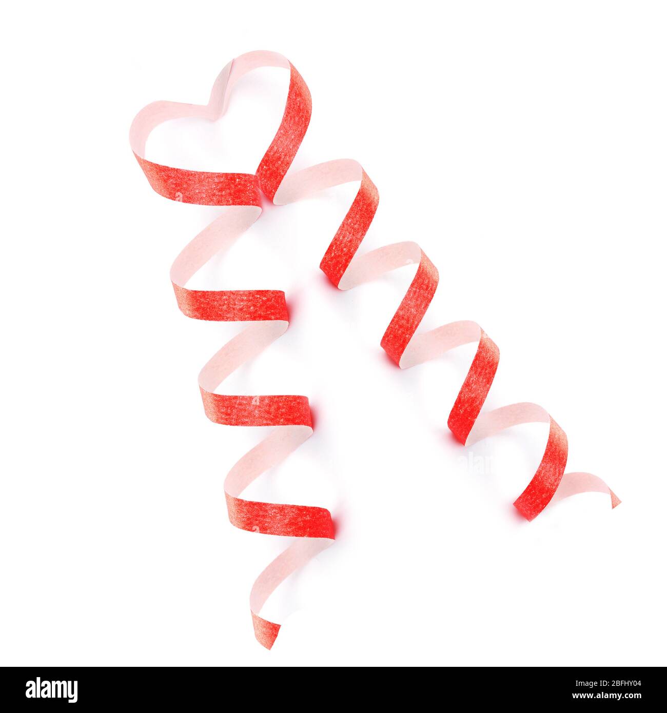 Red streamer isolated on white Stock Photo - Alamy