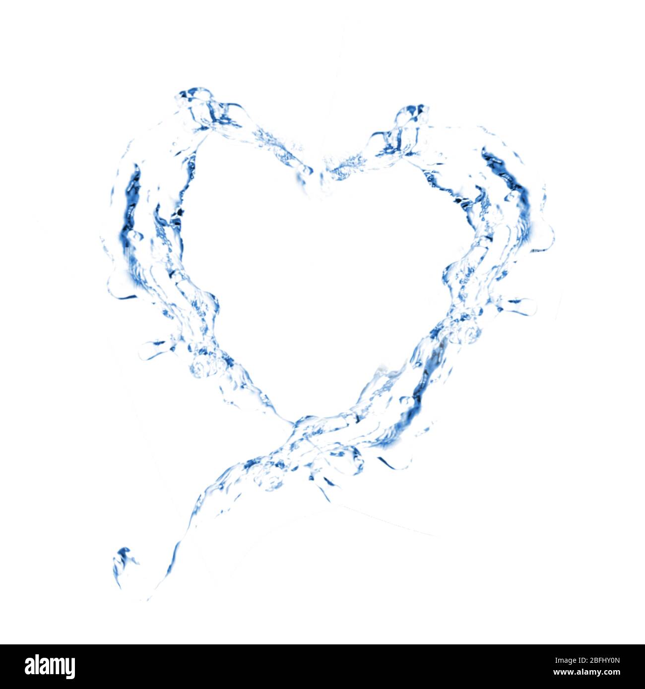Water splashes in shape of heart, isolated on white Stock Photo - Alamy