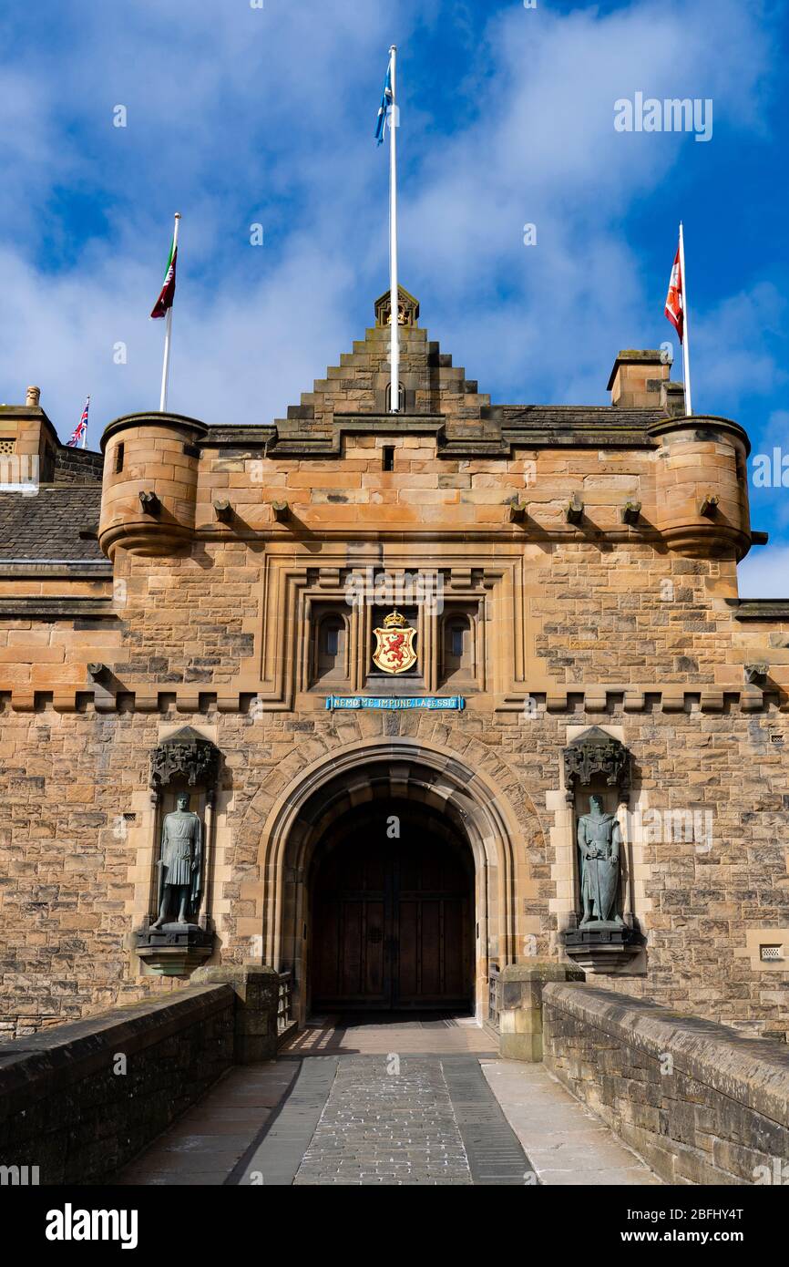 Entrance gate to Edinburgh Castle, Scotland, UK Stock Photo - Alamy