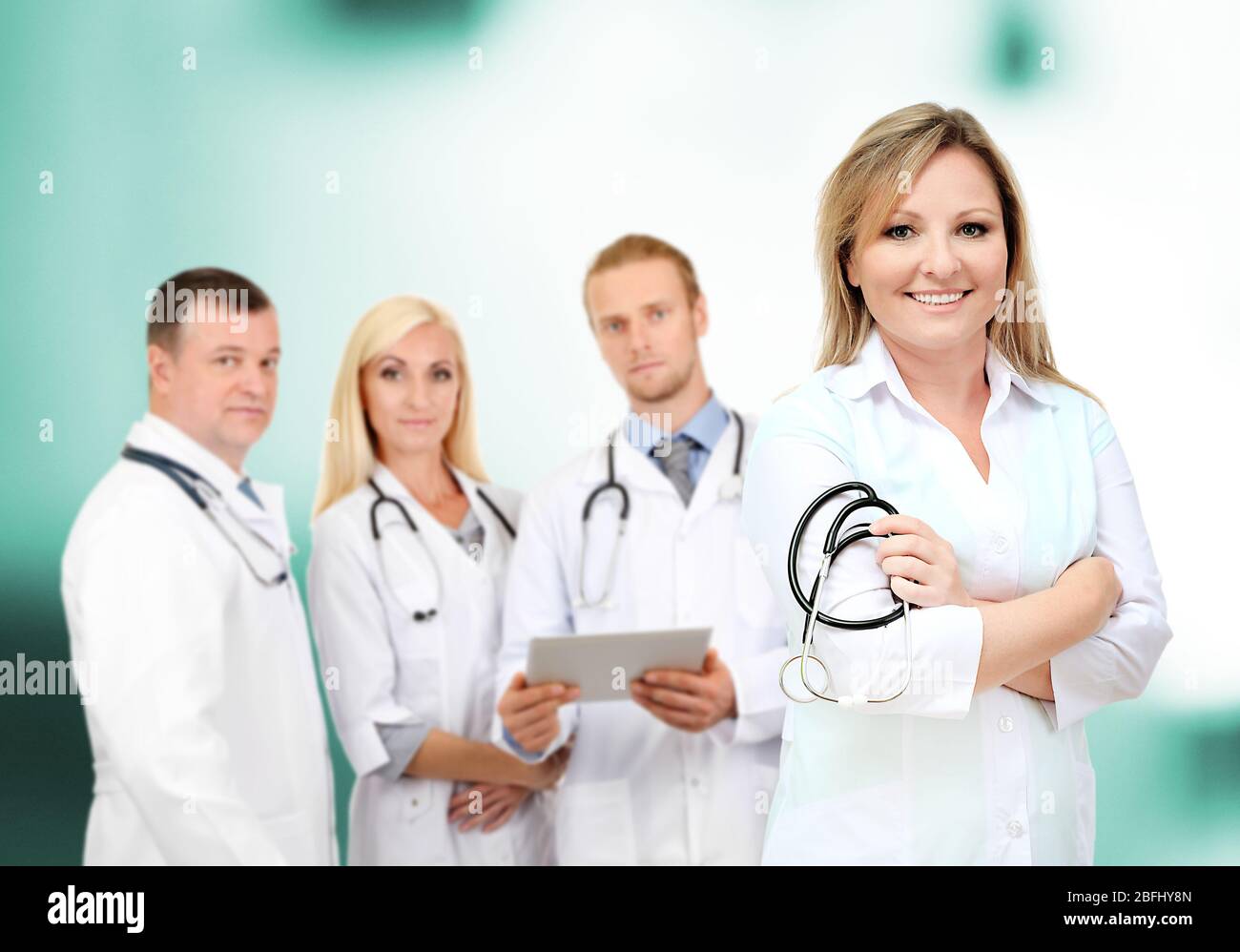 Medical workers in hospital Stock Photo - Alamy