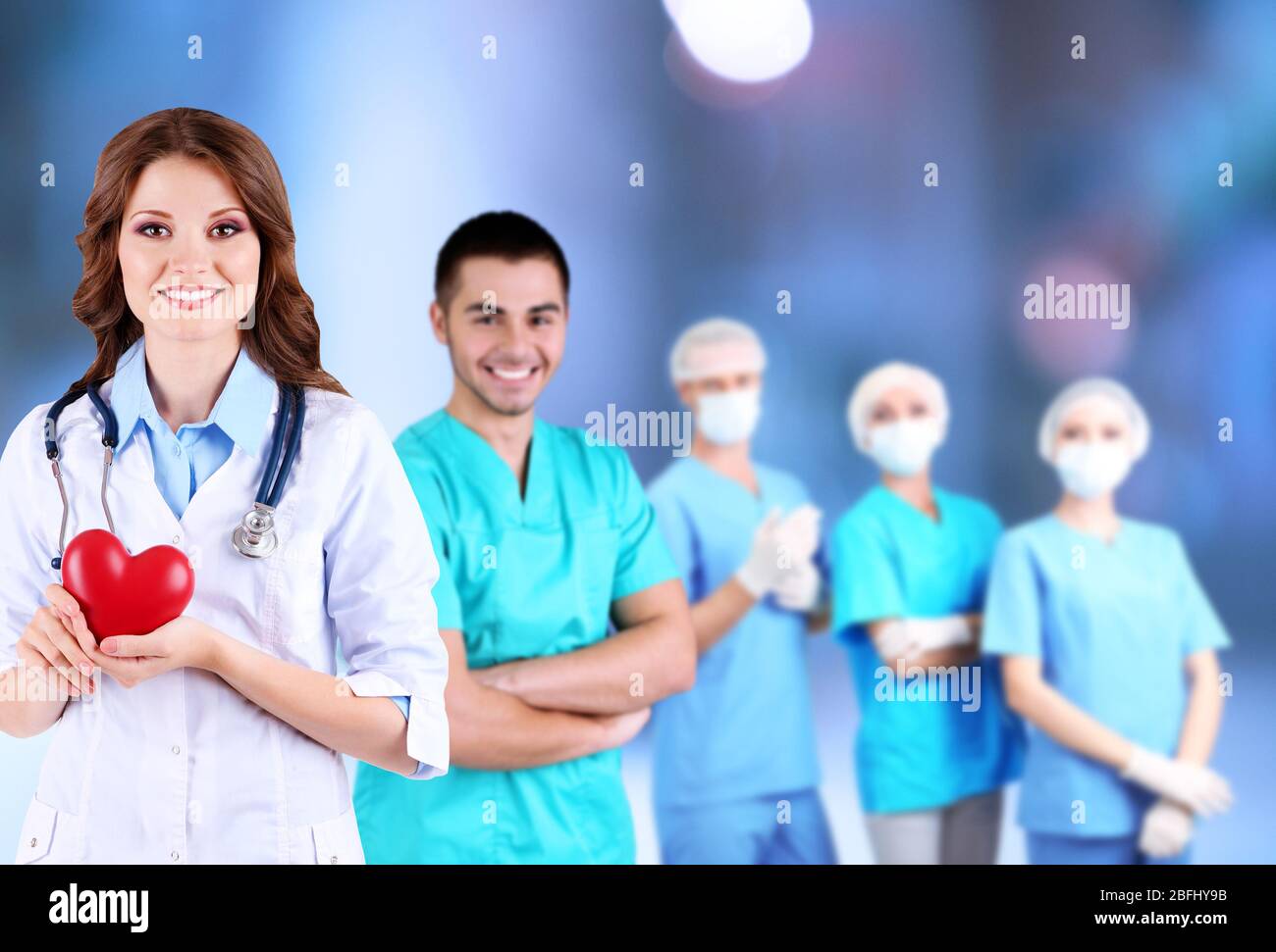 Medical workers in hospital Stock Photo - Alamy