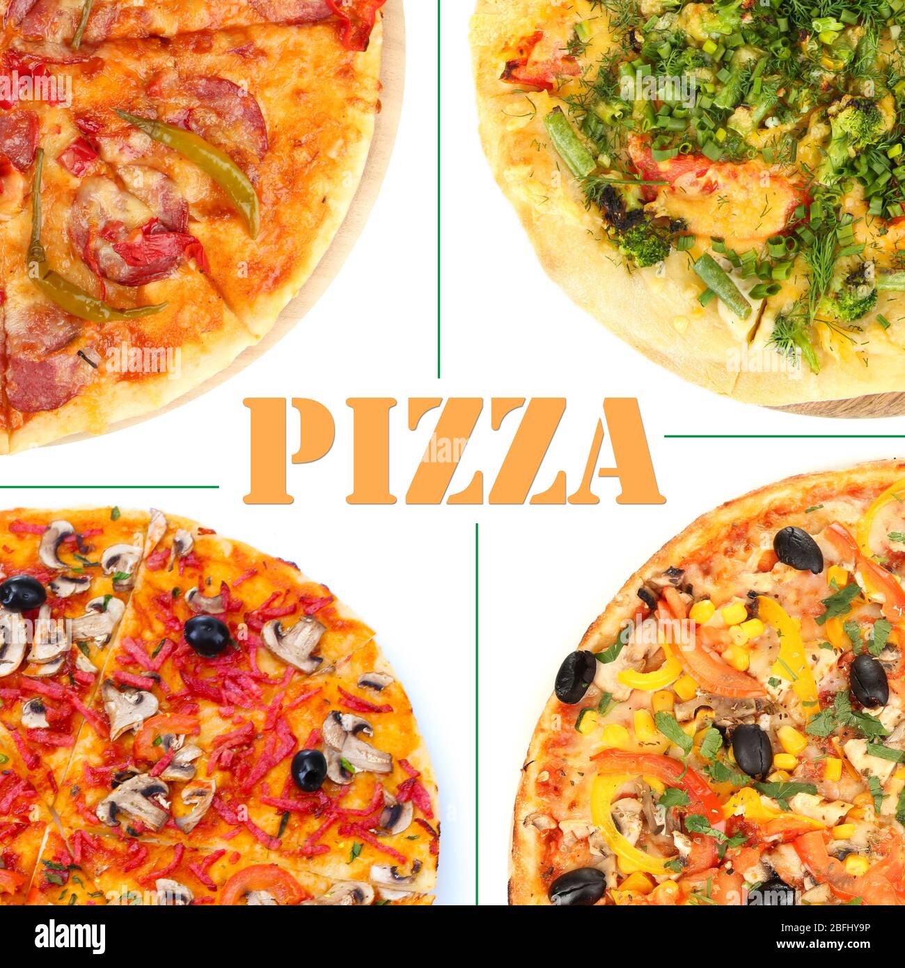 Collage pizza ingredients isolated hi-res stock photography and images ...