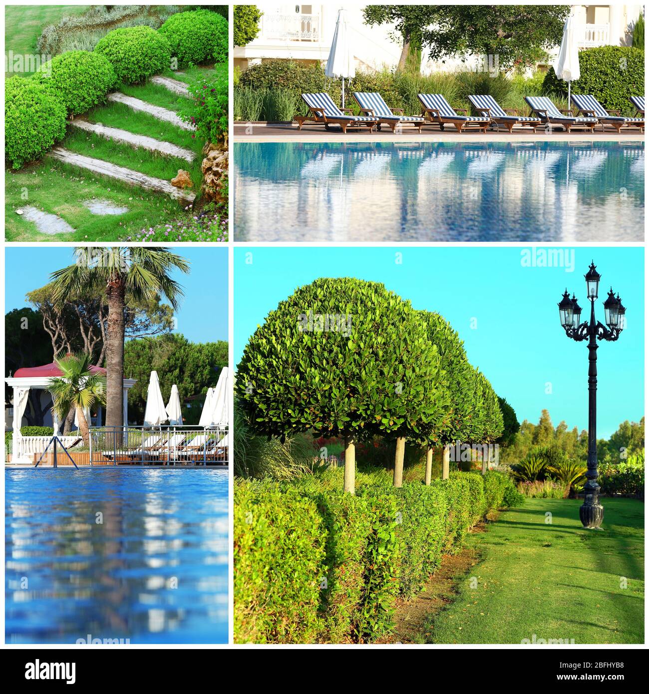 Collage of beautiful nature landscaping Stock Photo - Alamy