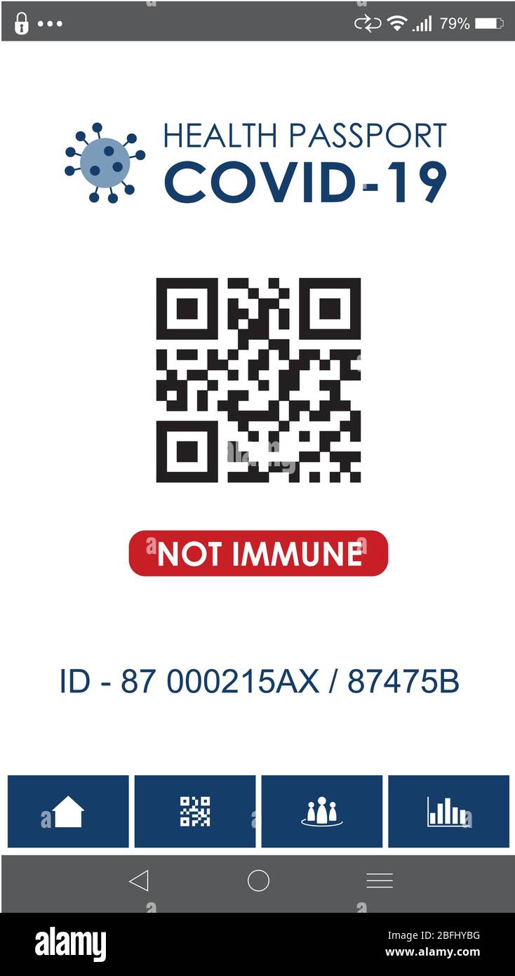 Health passport mobile app Stock Vector Images - Alamy