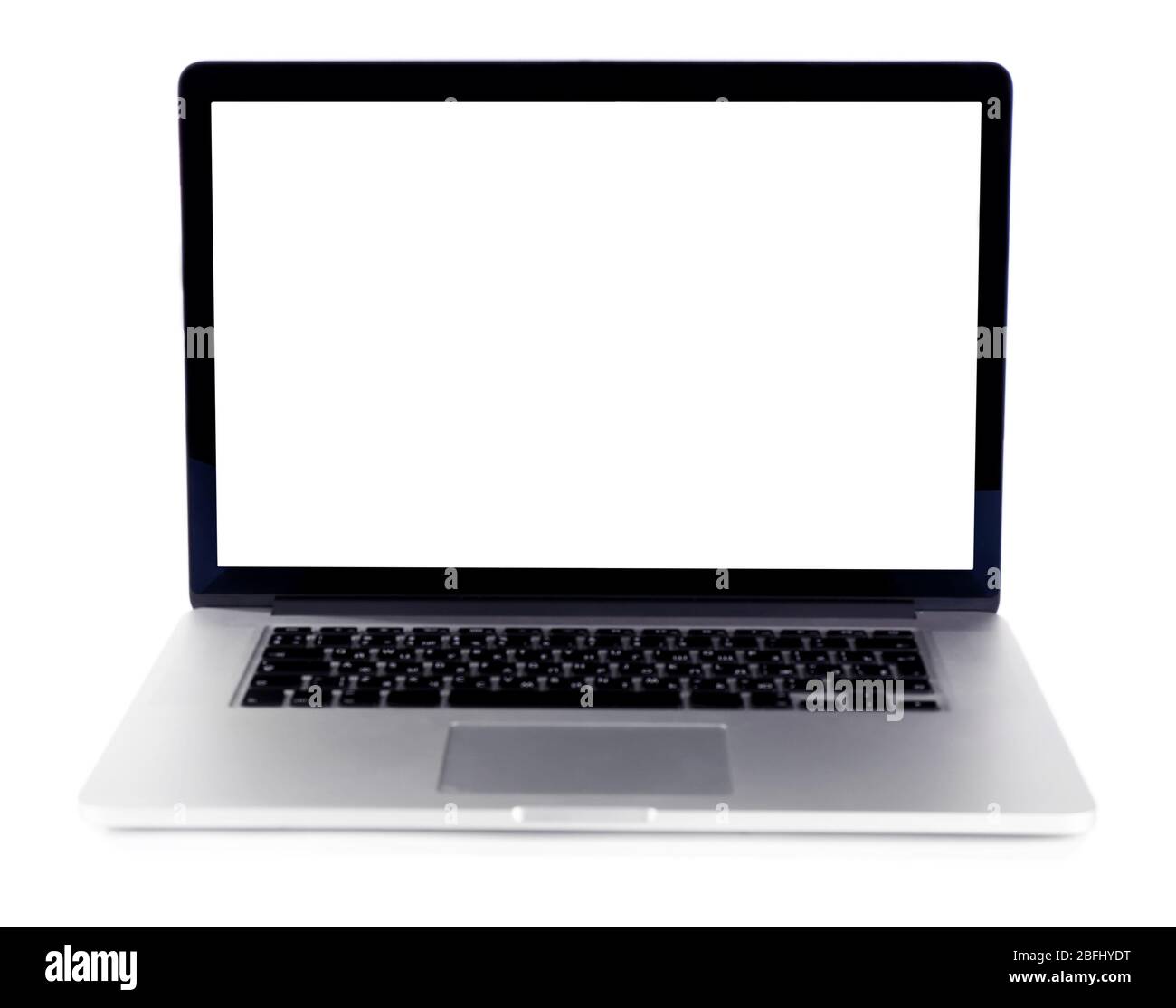Laptop isolated on white Stock Photo - Alamy