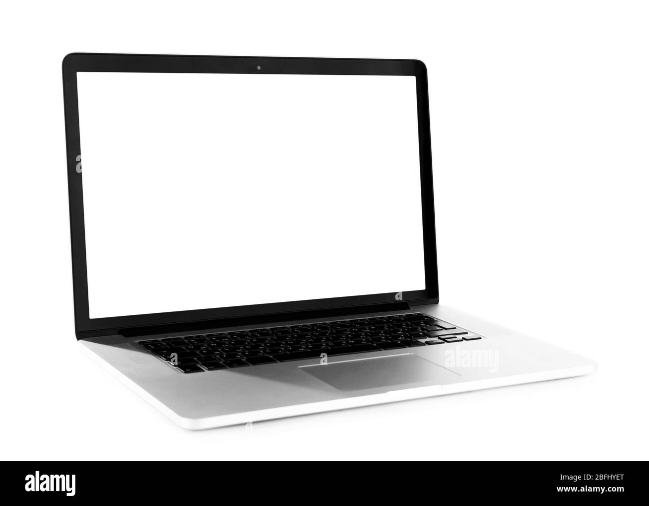 Laptop isolated on white Stock Photo - Alamy