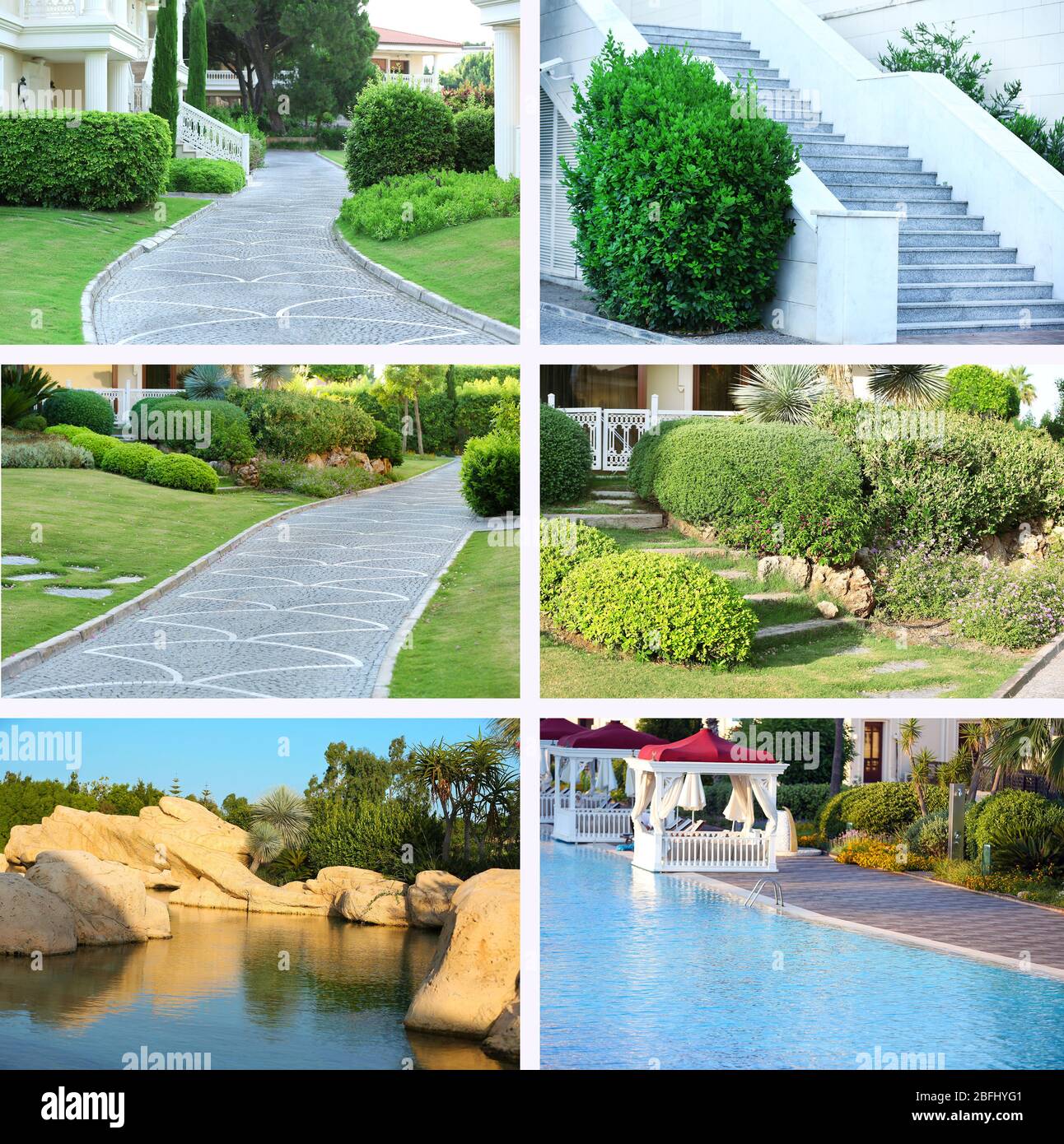 Collage of beautiful nature landscaping Stock Photo - Alamy