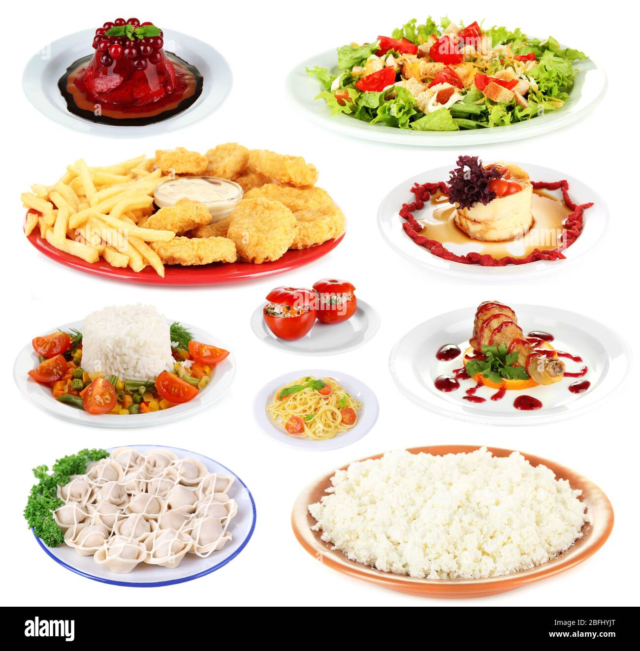 Food collage isolated on white Stock Photo - Alamy