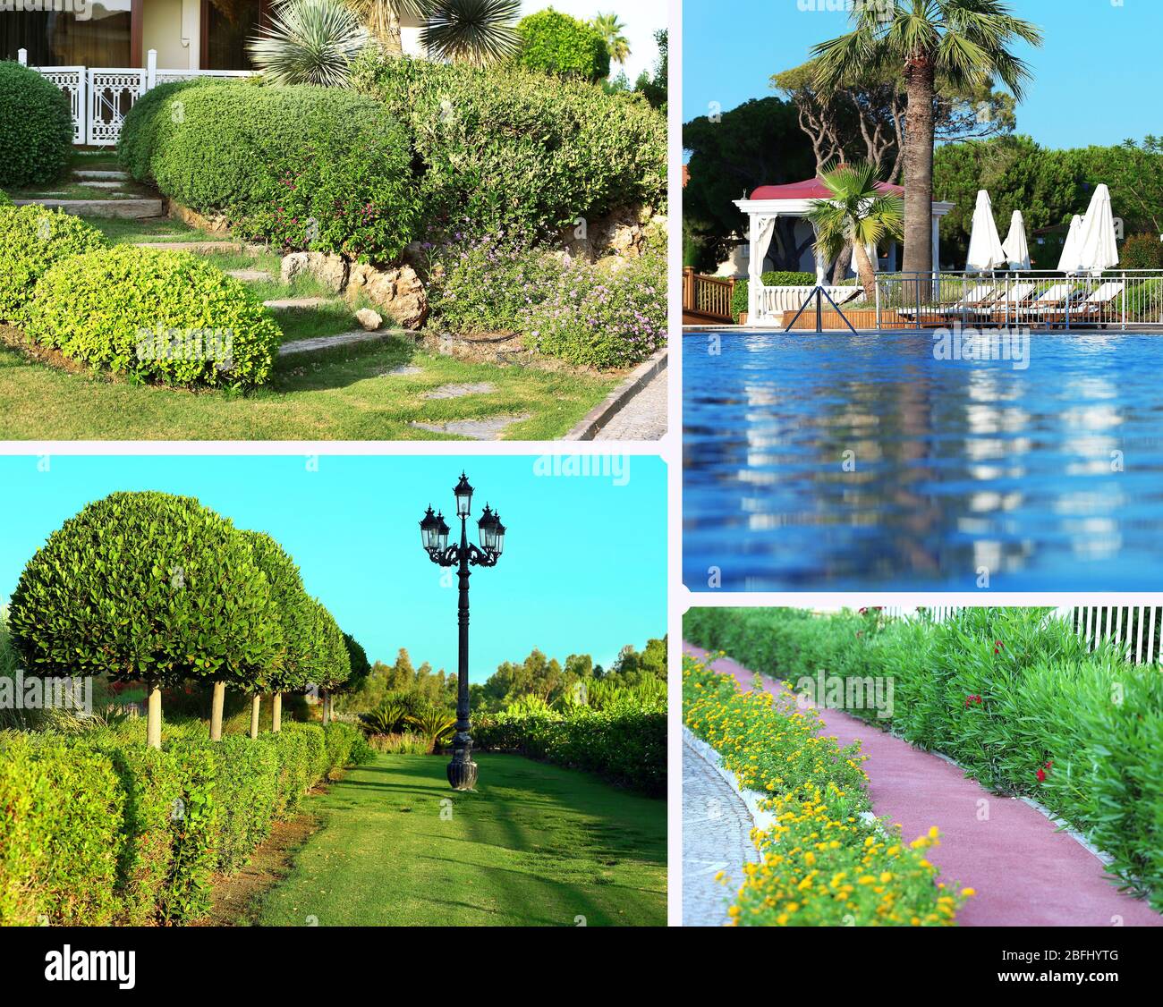 Collage of beautiful nature landscaping Stock Photo - Alamy