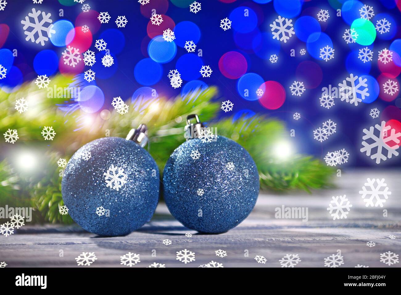 Christmas decorations on bright background Stock Photo - Alamy