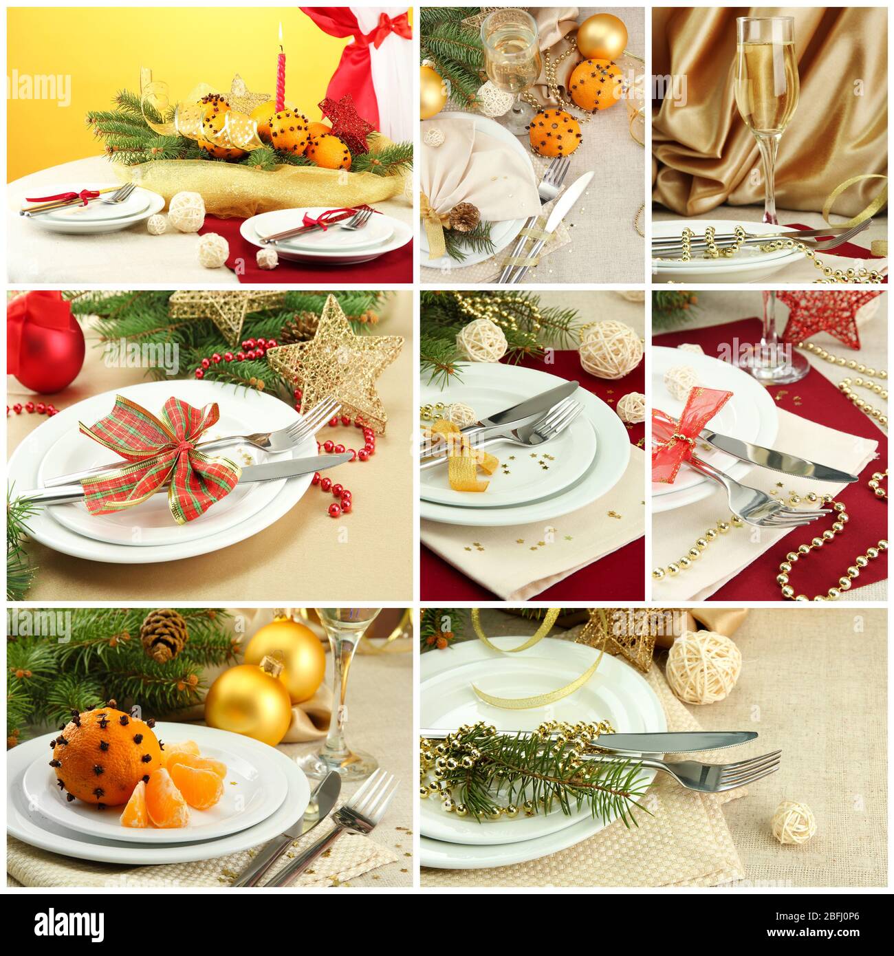 Winter table setting Cut Out Stock Images & Pictures - Alamy