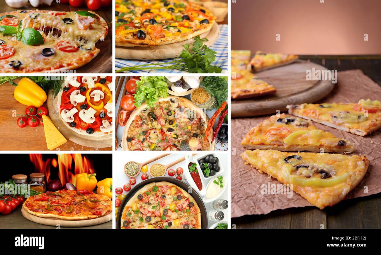 Pizza collage hi-res stock photography and images - Alamy