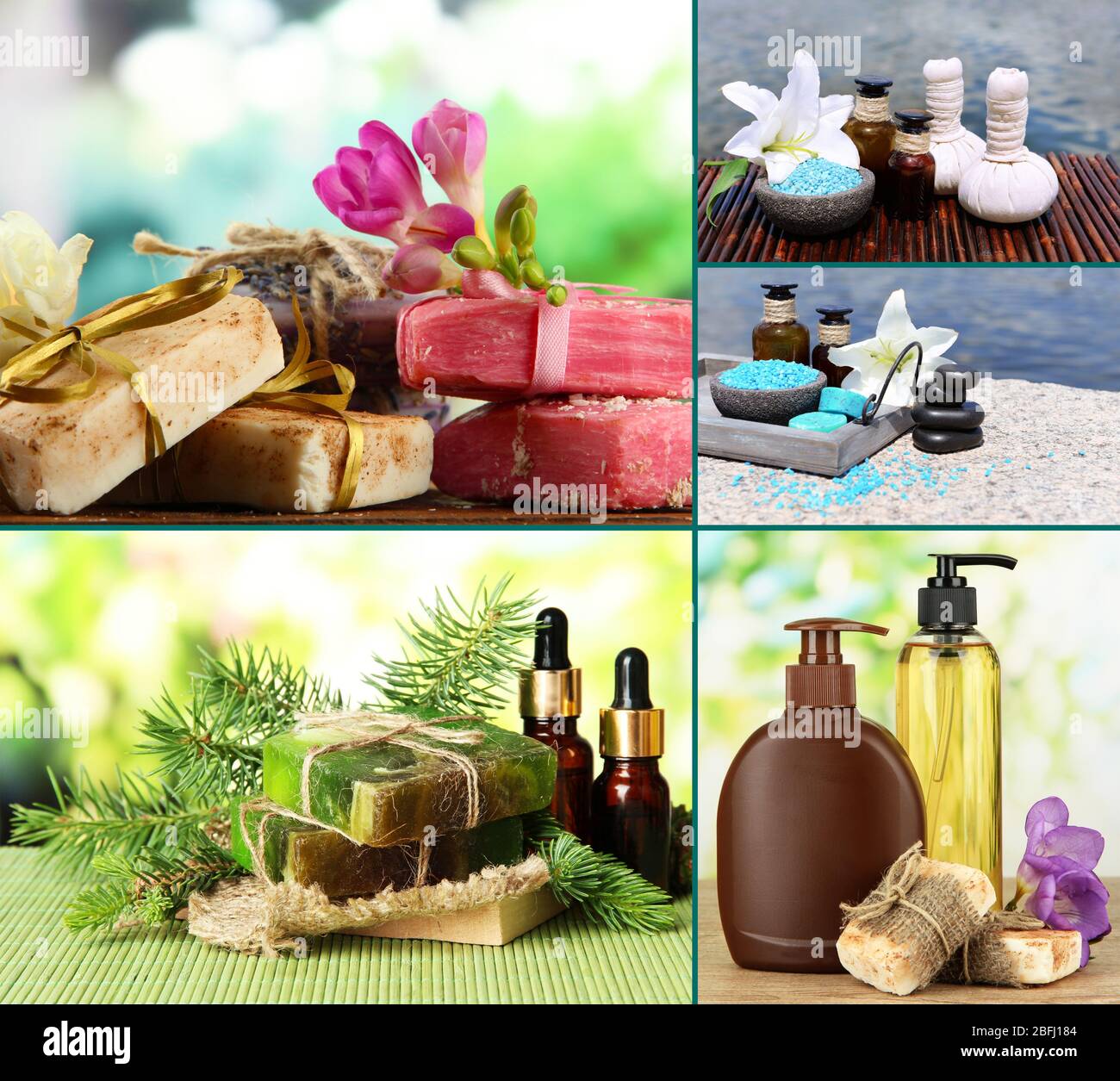 Spa remedies collage Stock Photo - Alamy