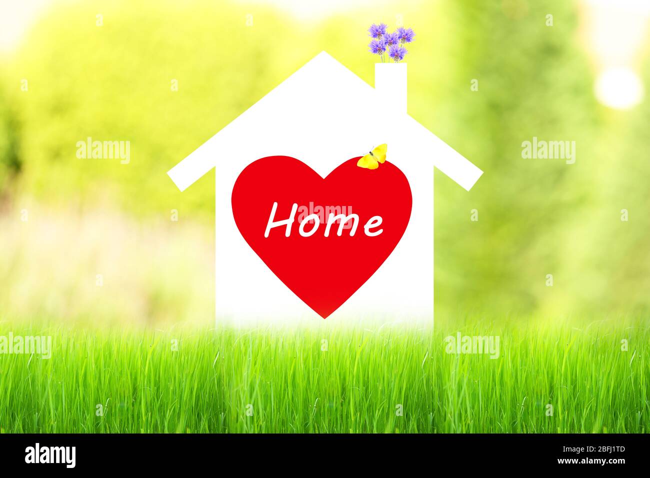 Dream house on nature background Stock Photo - Alamy
