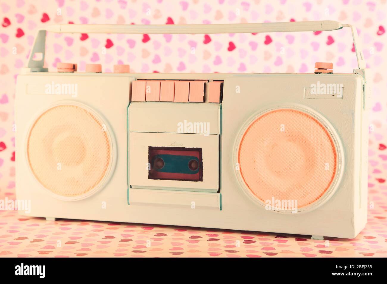 Retro radio, on bright background Stock Photo - Alamy