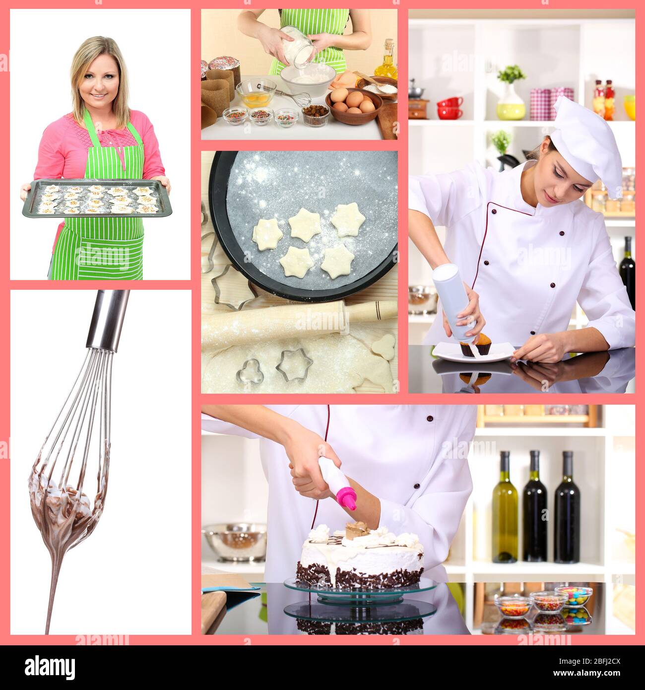 Confectionery theme collage Stock Photo - Alamy