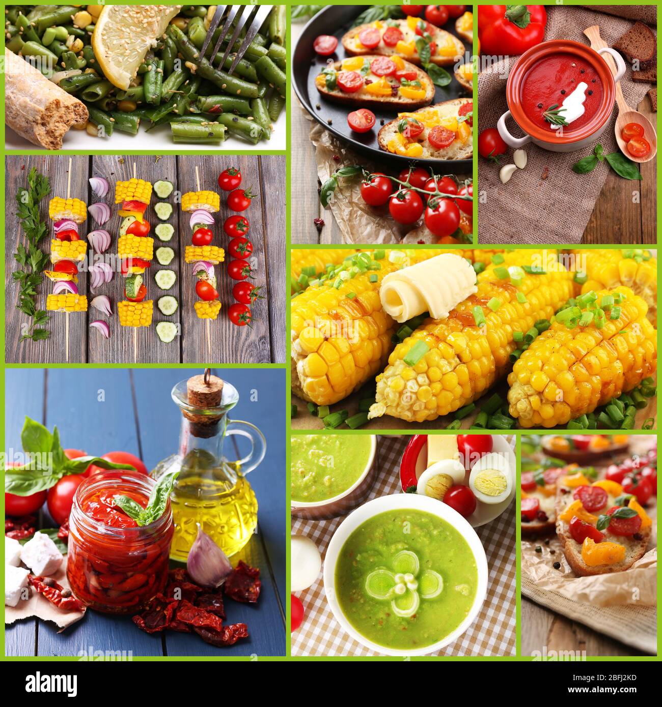 Collage of vegetable dishes Stock Photo - Alamy