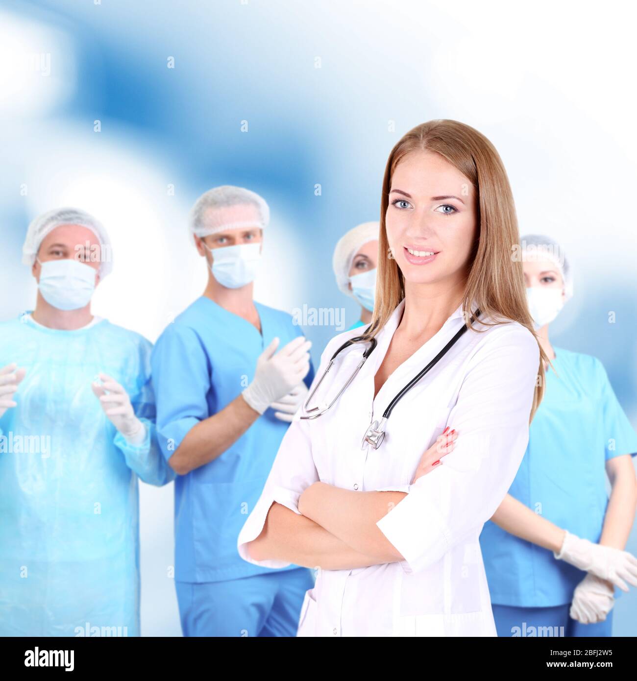 Medical workers in hospital Stock Photo - Alamy