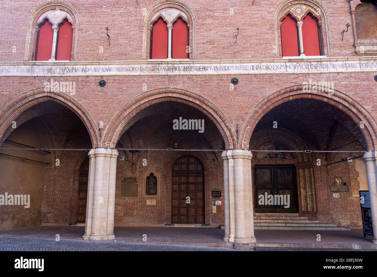 Fabriano, Ancona, Marche, Italy: exterior of historic buildings Stock ...