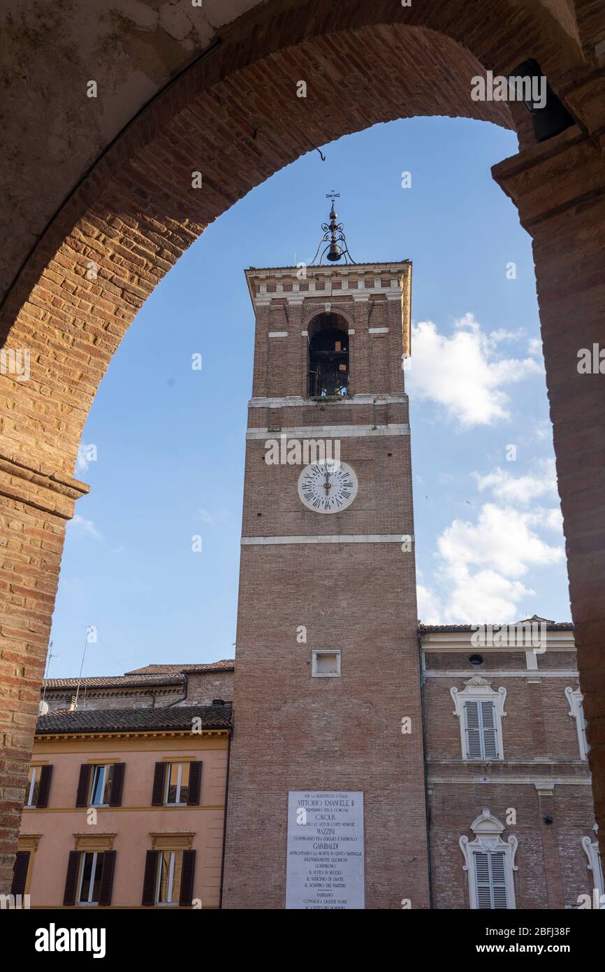 Fabriano, Ancona, Marche, Italy: exterior of historic buildings Stock ...
