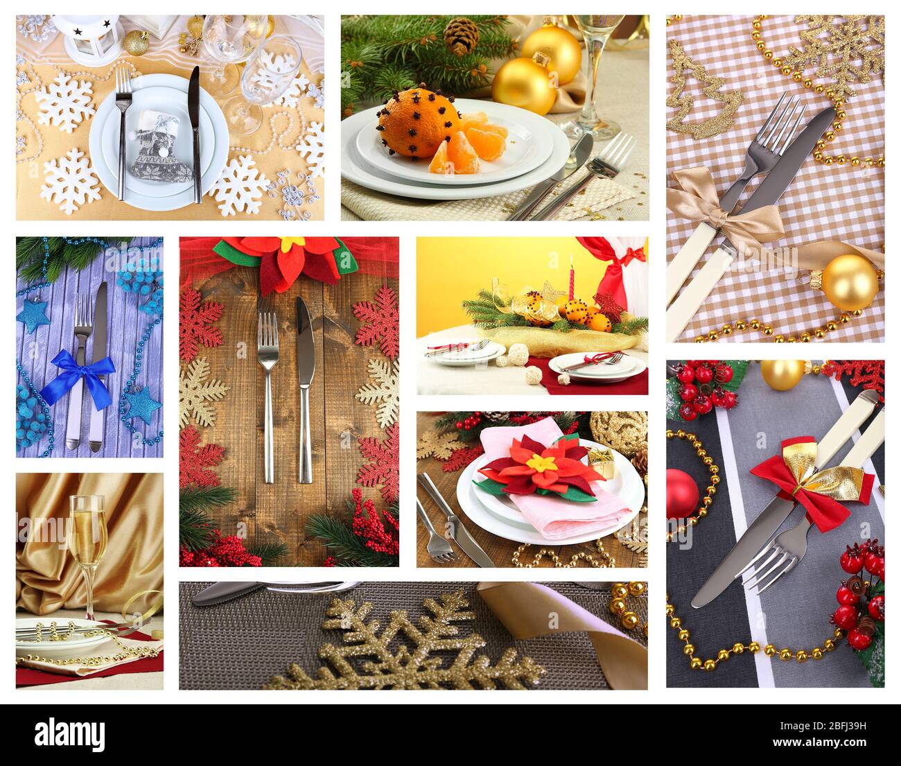 Table setting christmas Cut Out Stock Images & Pictures - Alamy