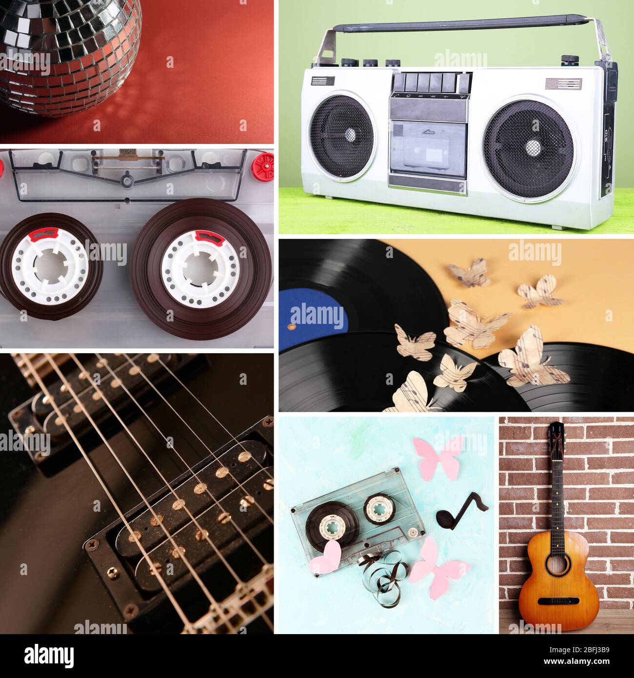 Retro party background music sound cassette vinyl hi-res stock ...