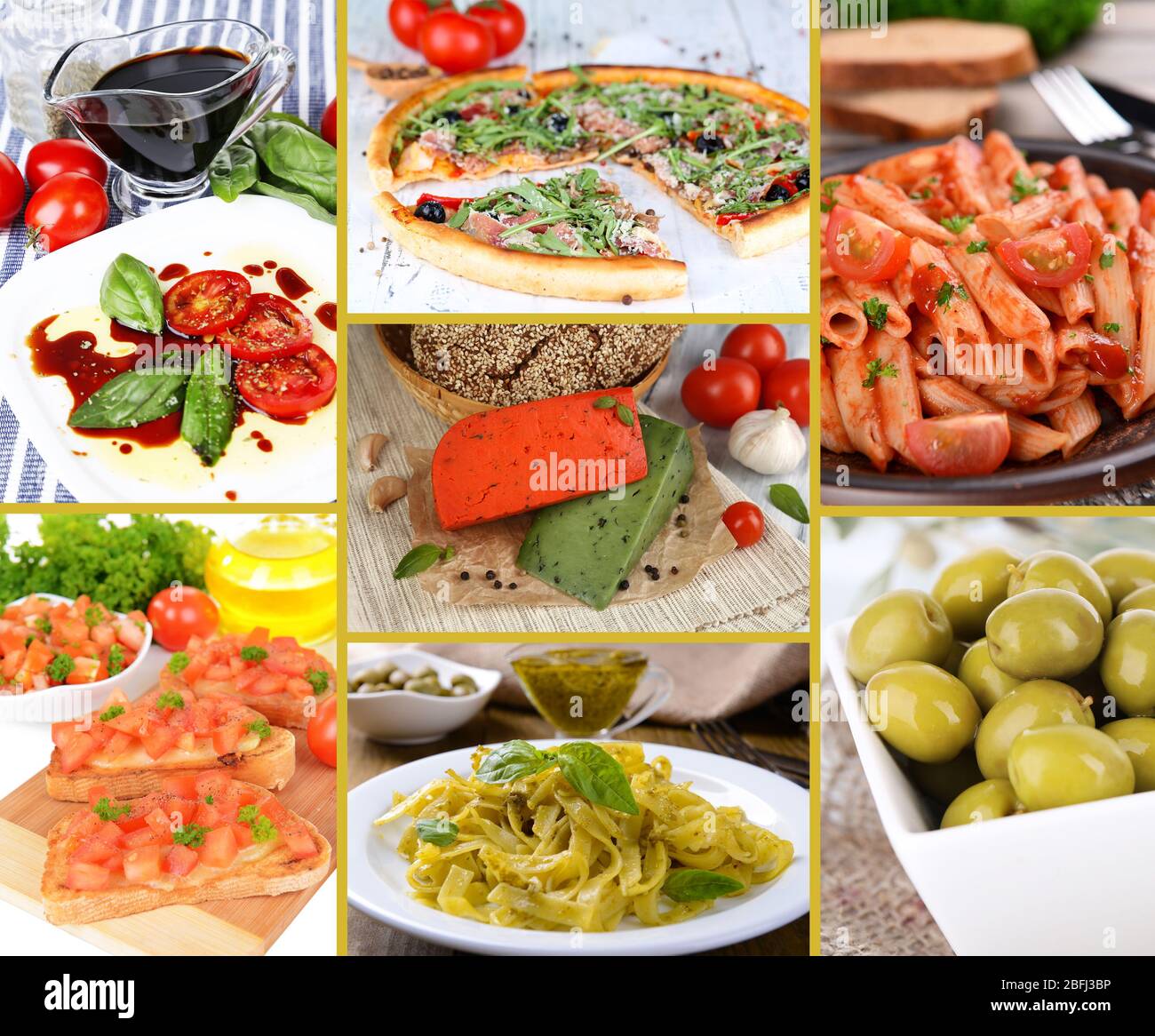 Pizza and pasta collage hi-res stock photography and images - Alamy