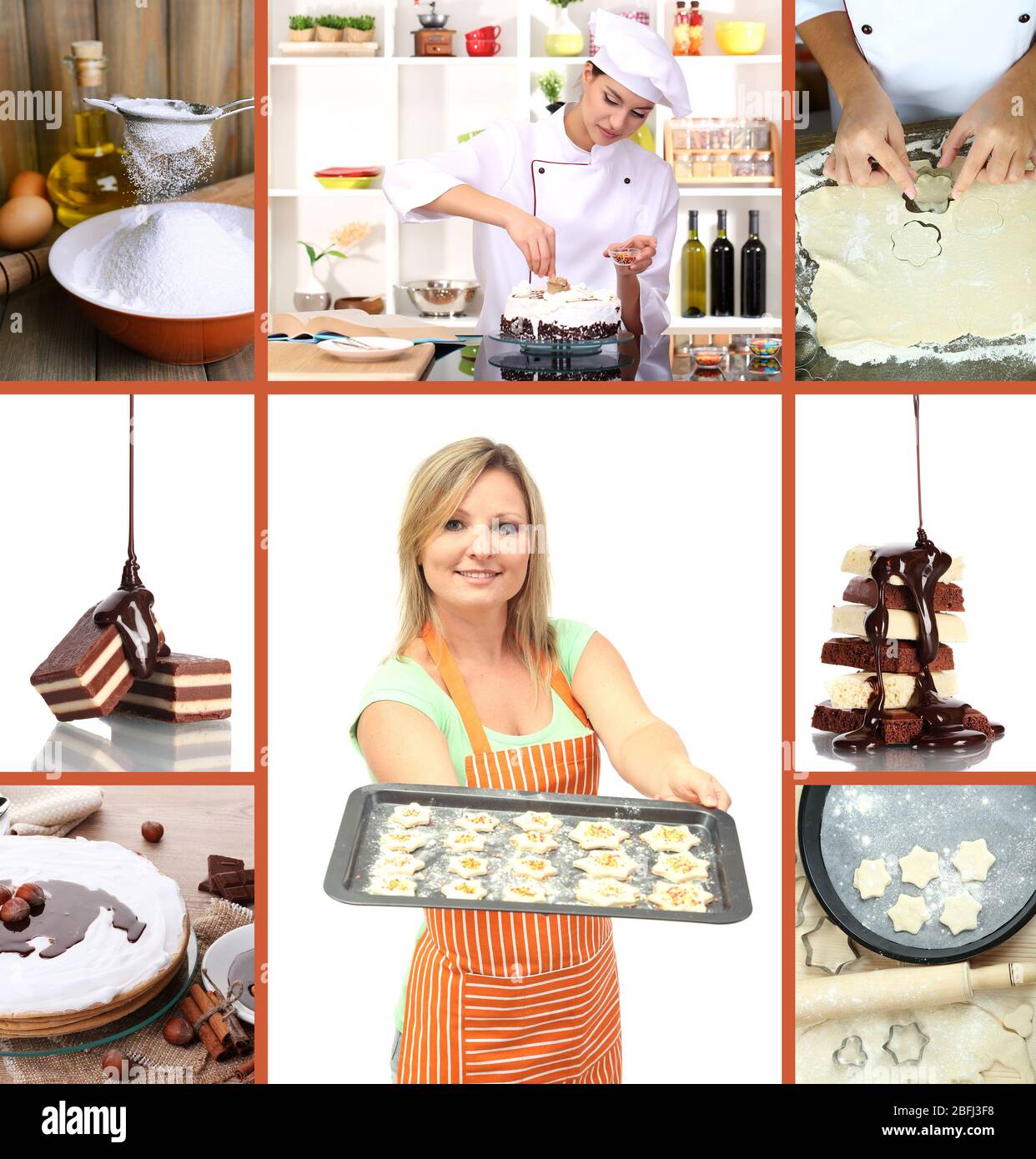Confectionery theme collage Stock Photo - Alamy
